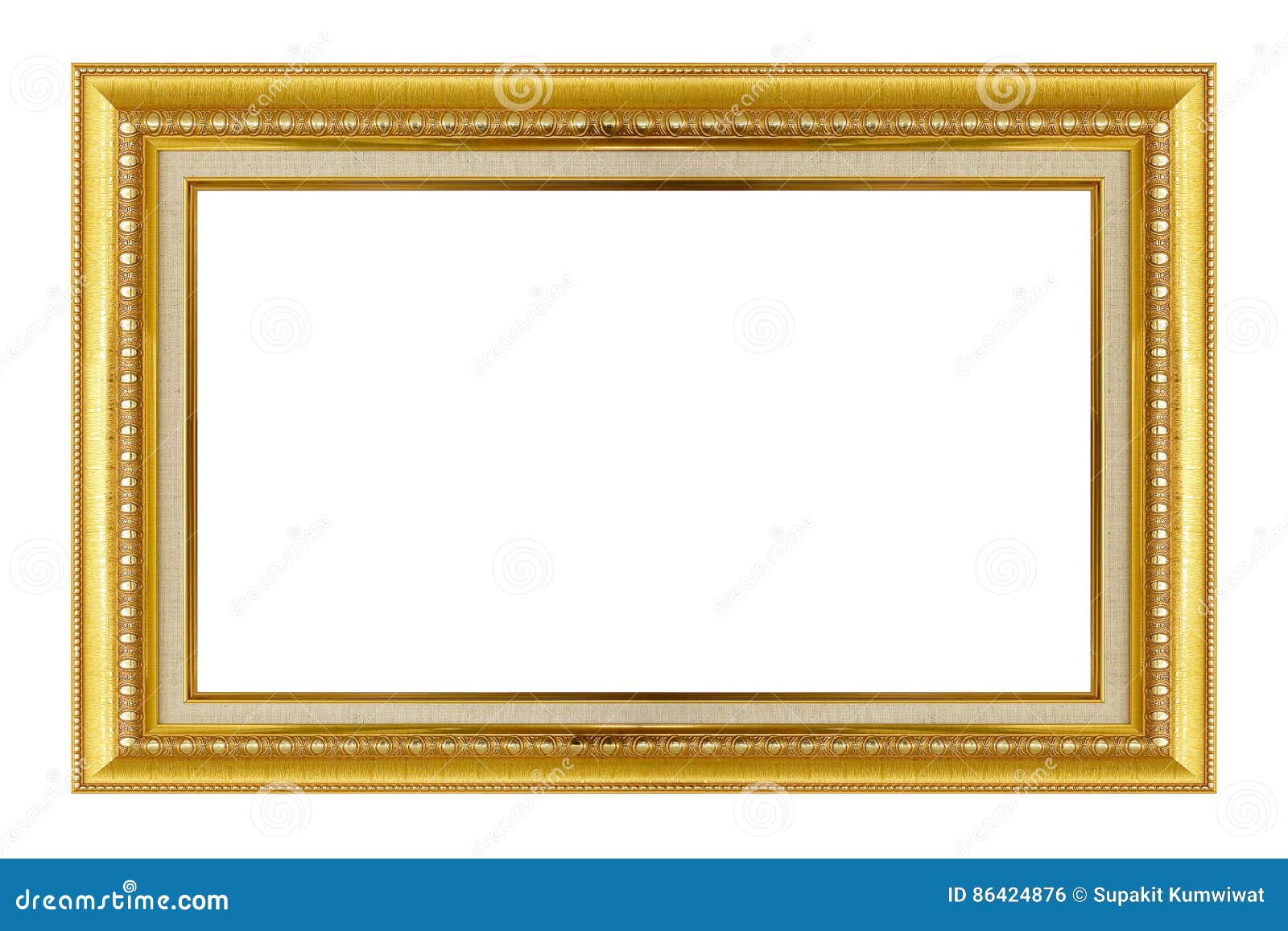 Gold Frame. Gold/gilded Arts and Crafts Pattern Picture Frame Stock ...