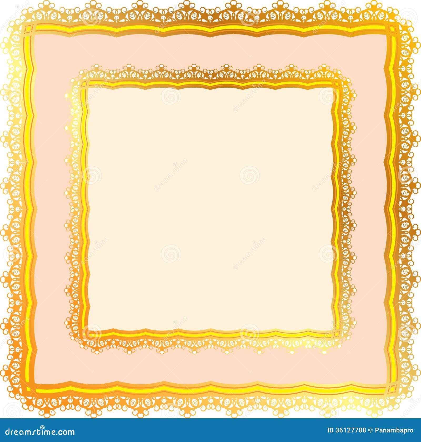 Gold frame stock vector. Illustration of page, graphic - 36127788