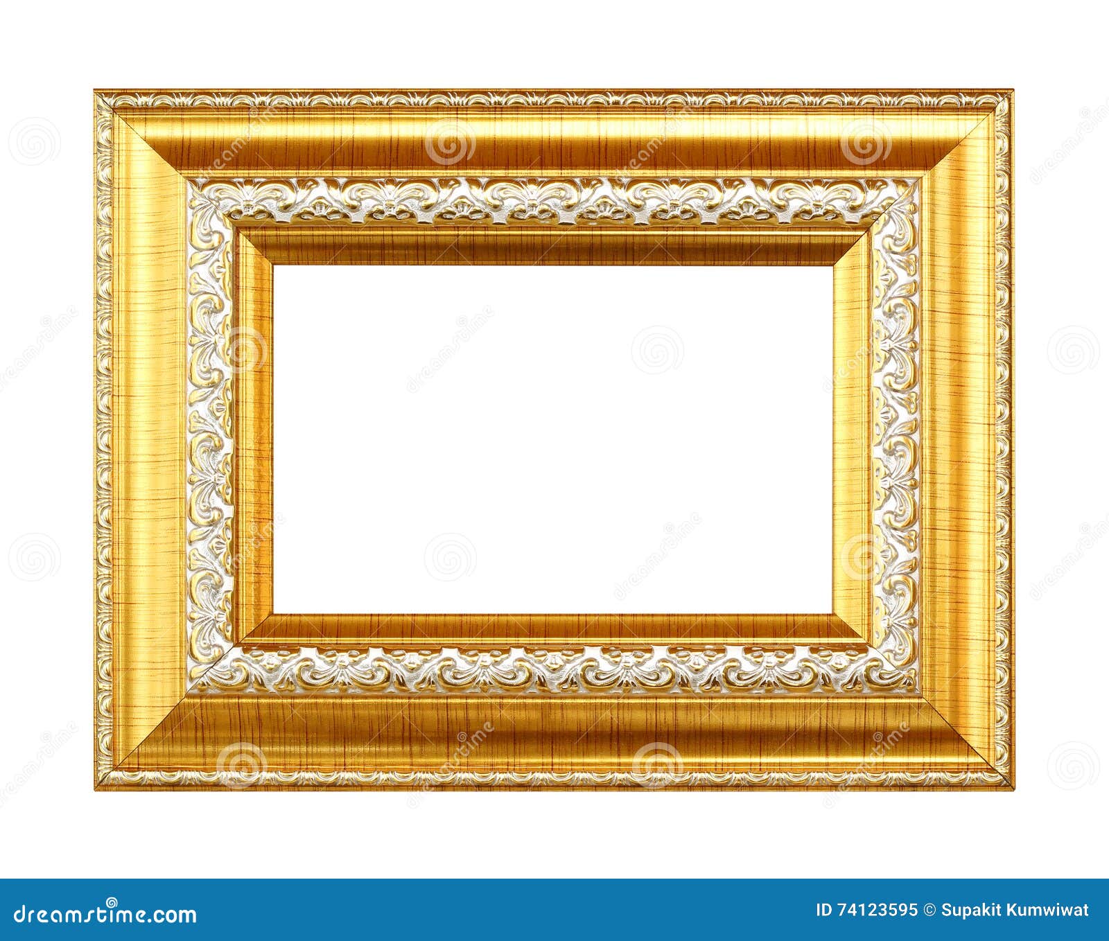 Gold frame. stock image. Image of gilded, pattern, gallery - 74123595