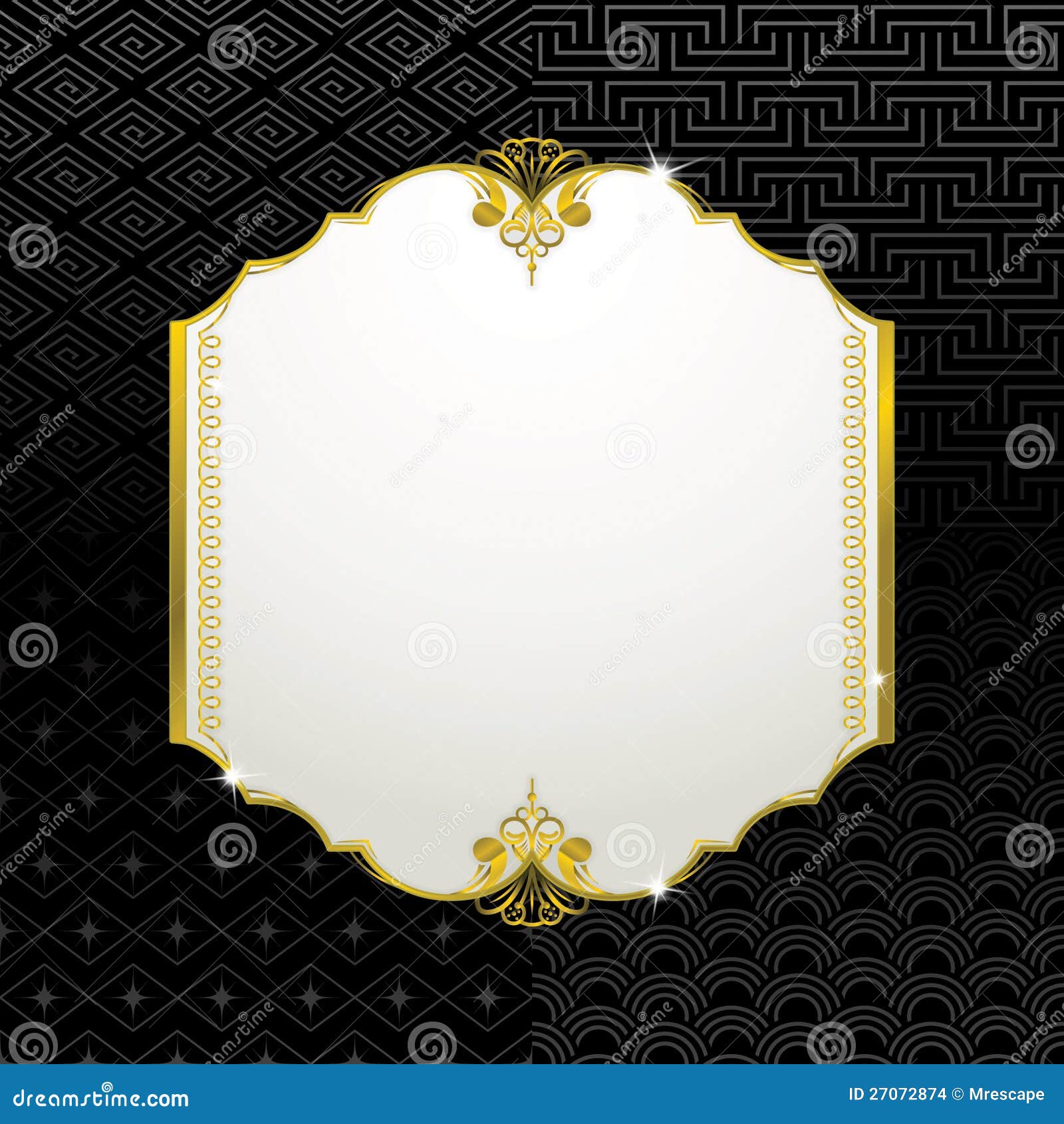 Gold Frame Seamless Texture Stock Vector - Illustration of detail ...