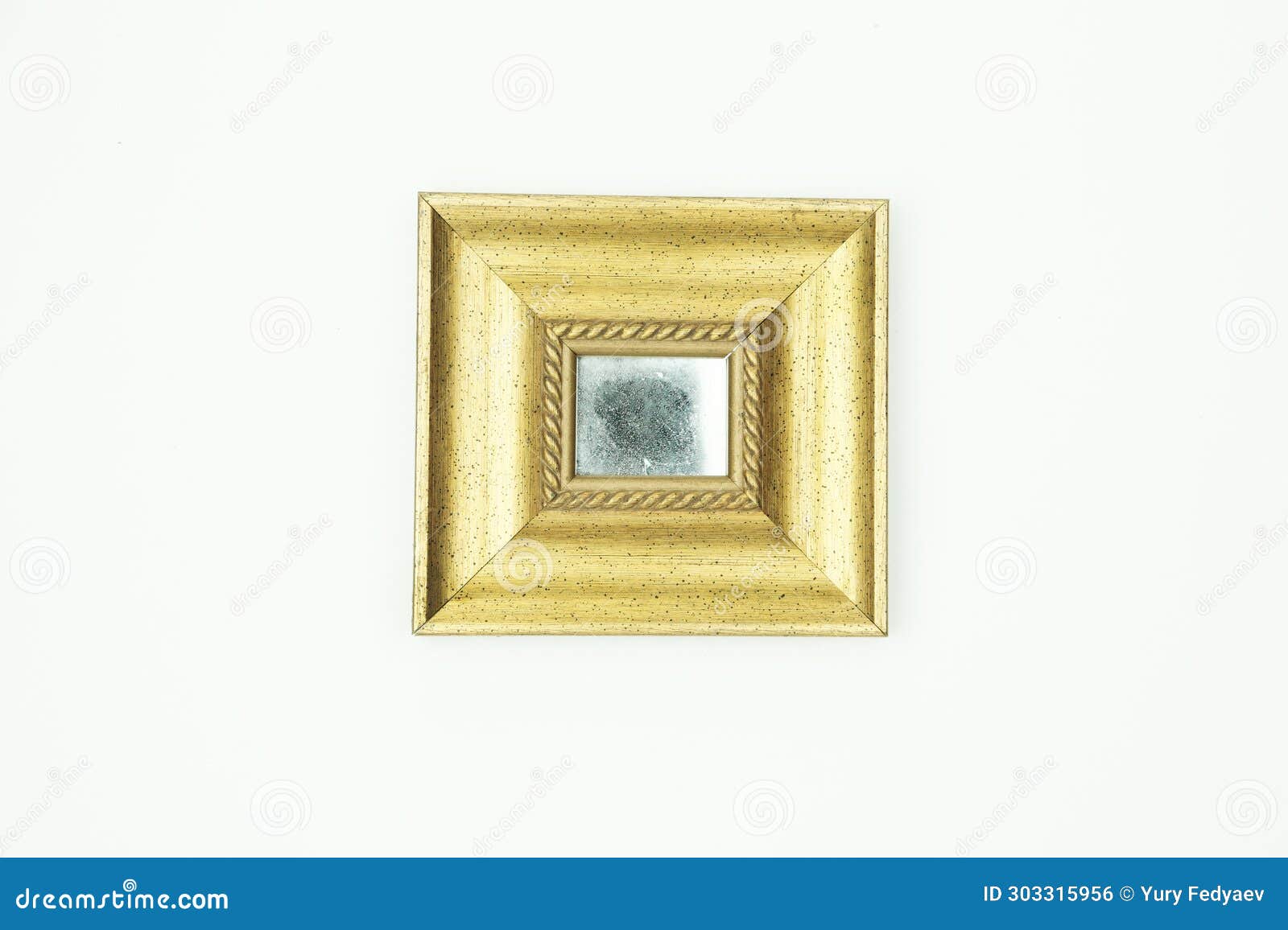 Gold Frame, Smooth Golden Photo Frame on a White Background Stock Photo ...