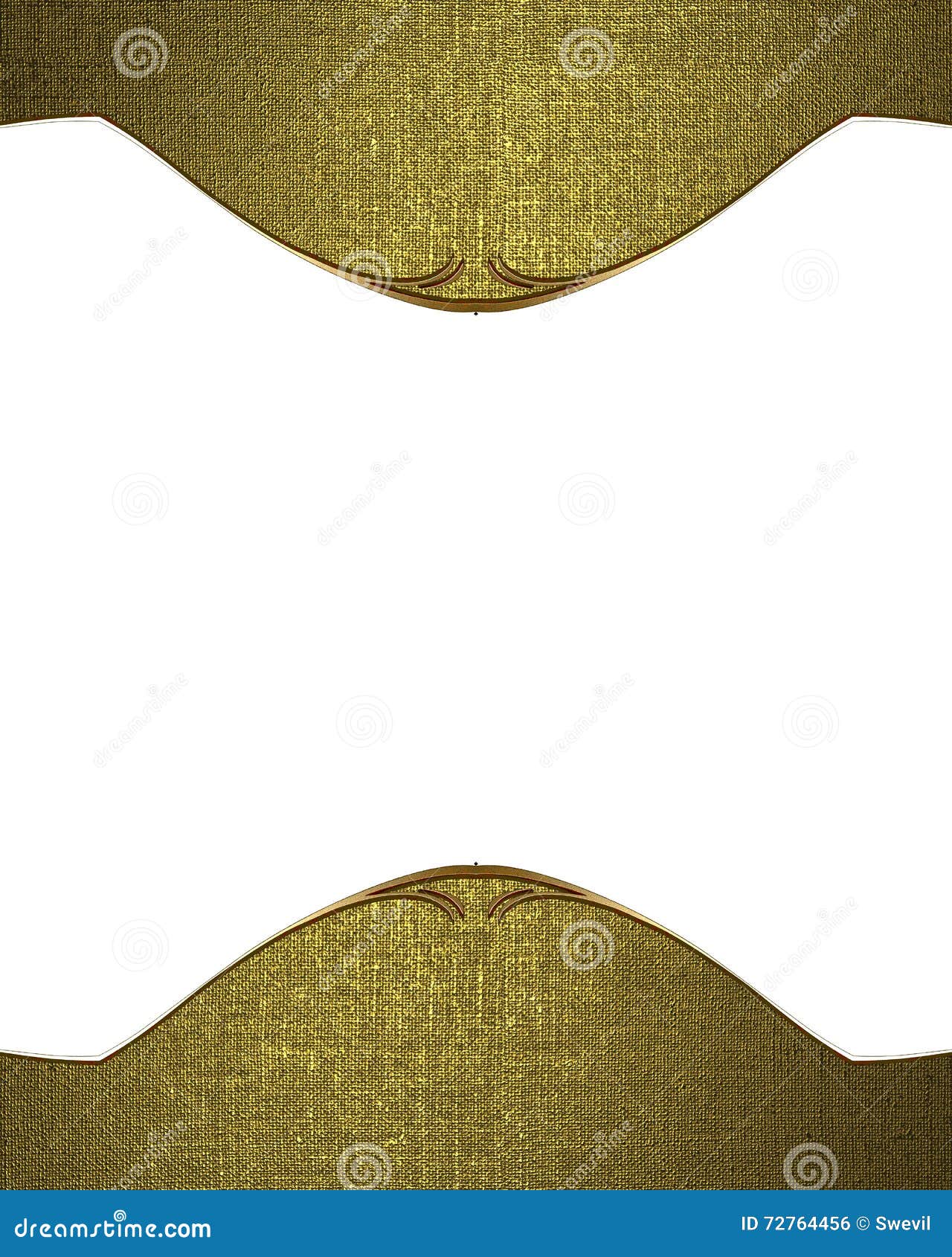 Gold Frame. Template for Design. Copy Space for Ad Brochure or ...