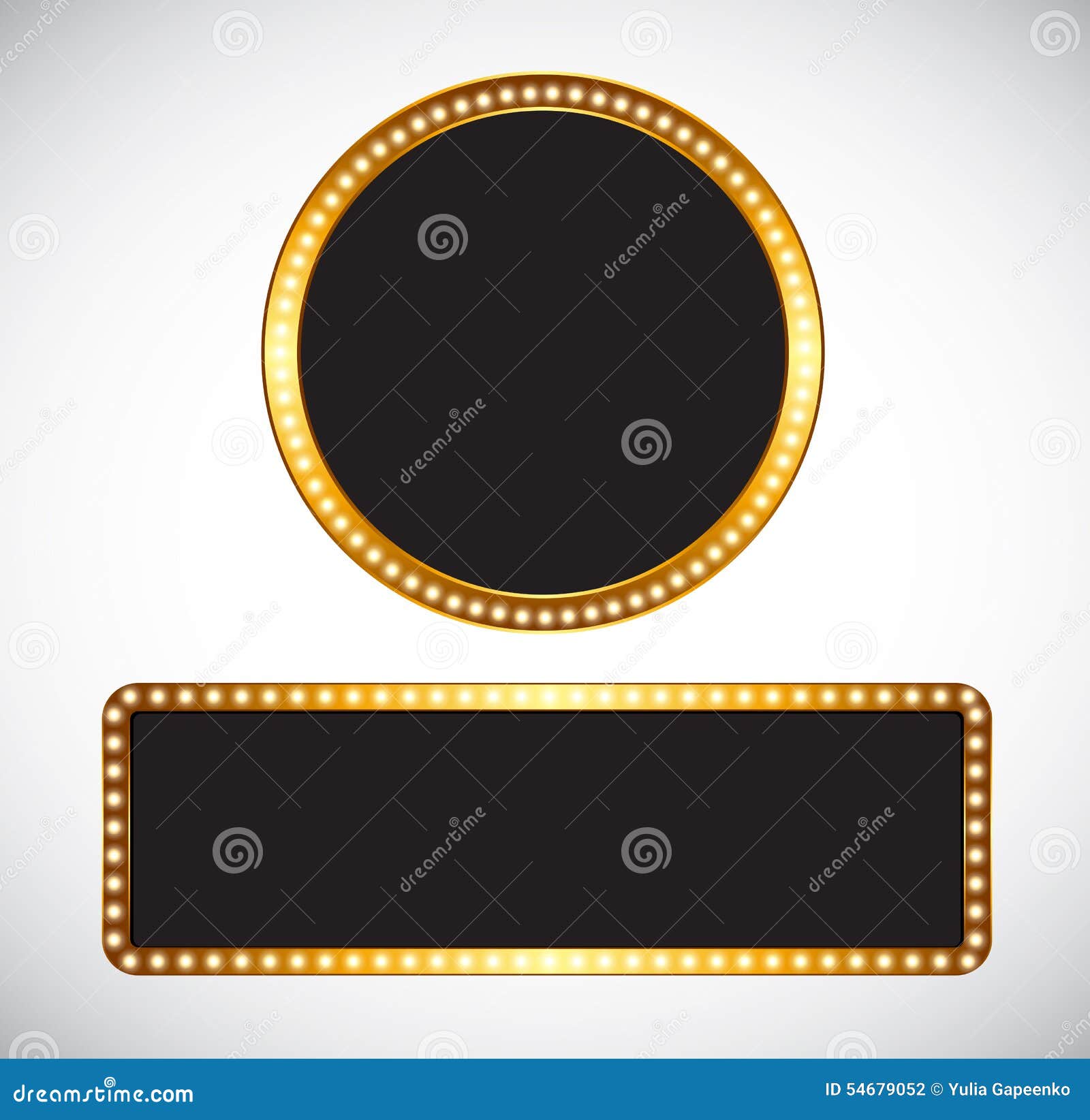 Gold Frame Template Vector Illustration Stock Vector - Illustration of ...