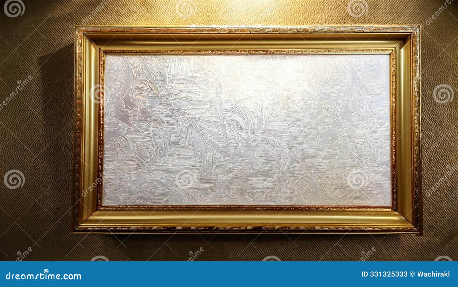 Gold Frame on Textured Wall Stock Illustration - Illustration of ...