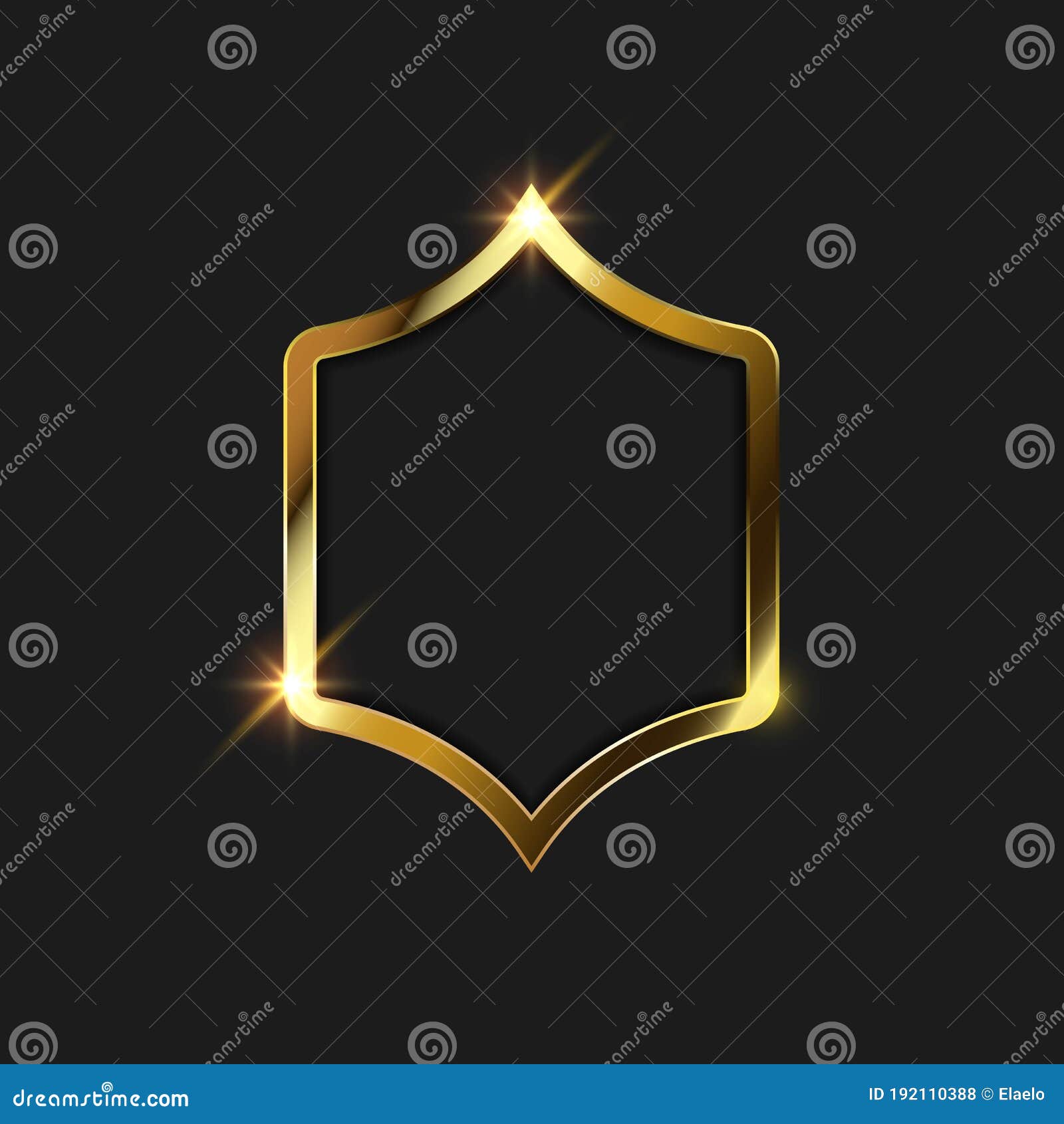 Gold Frame Vector Illustration Design Stock Vector - Illustration of ...