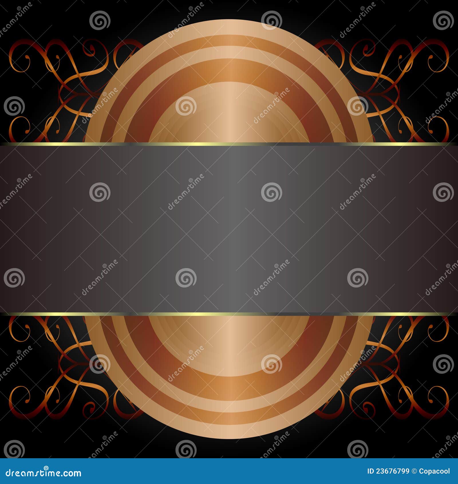 Gold Frames Decorative Label Illustration. Vintage Stock Vector ...