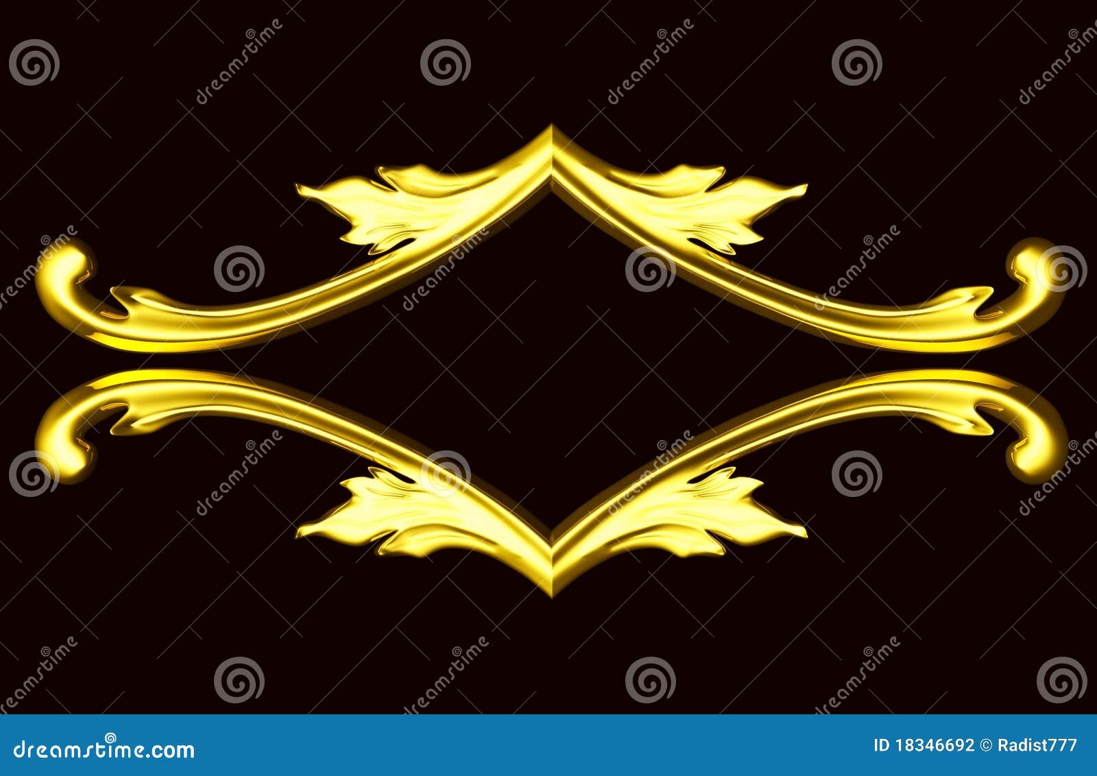 Gold framework stock illustration. Illustration of carved - 18346692