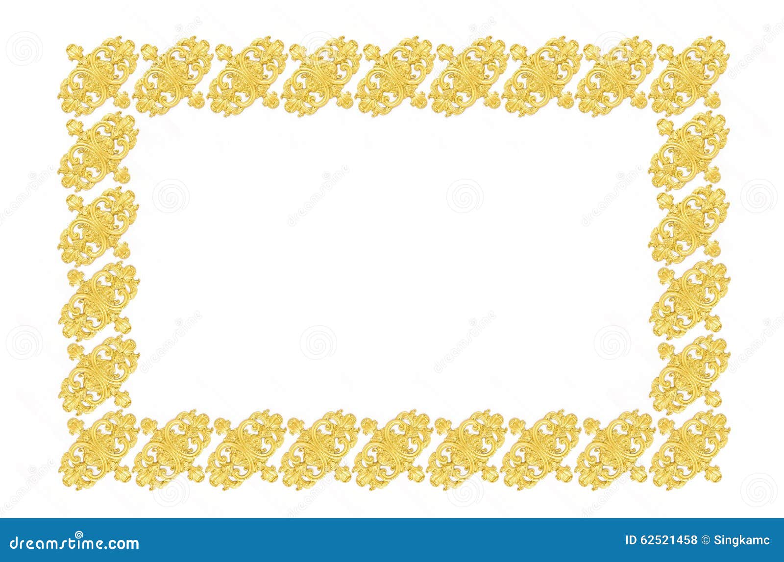 Gold Framework, the Sculptural Form on a White Background Stock Photo ...