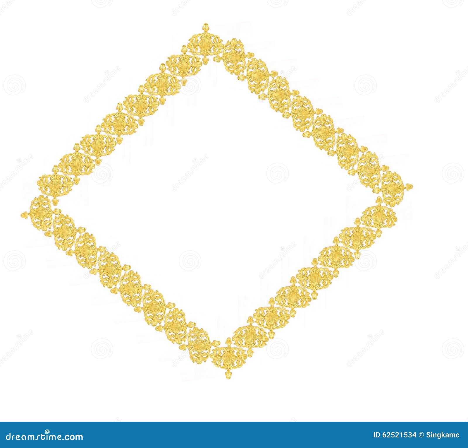 Gold Framework, the Sculptural Form on a White Background Stock Photo ...