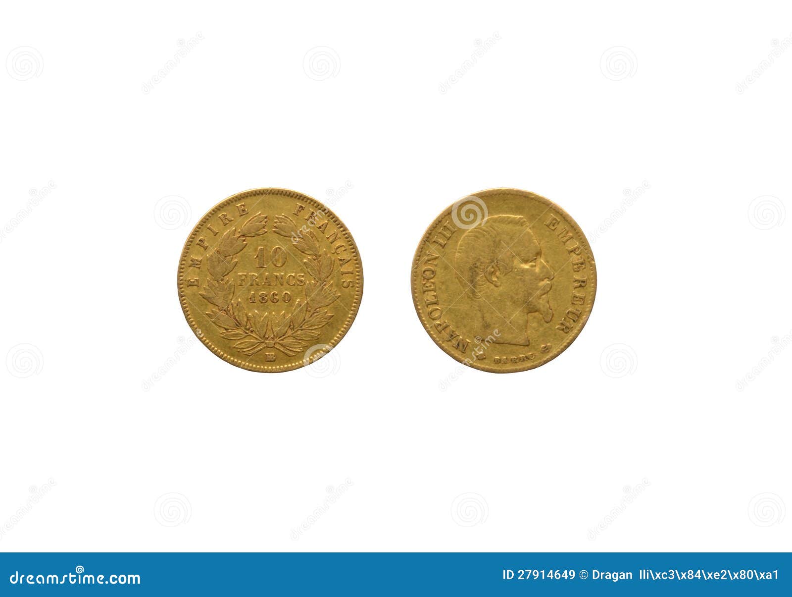 Gold french coin stock image. Image of french, retro - 27914649