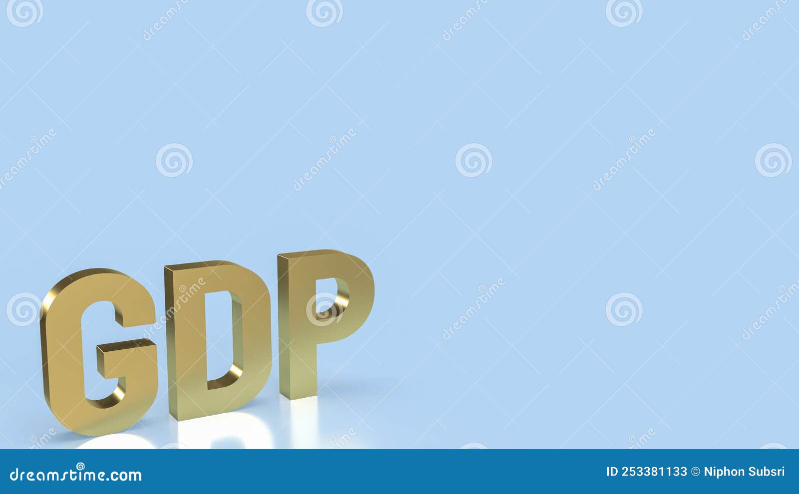 Gold Gdp for Business Concept 3d Rendering Stock Illustration ...
