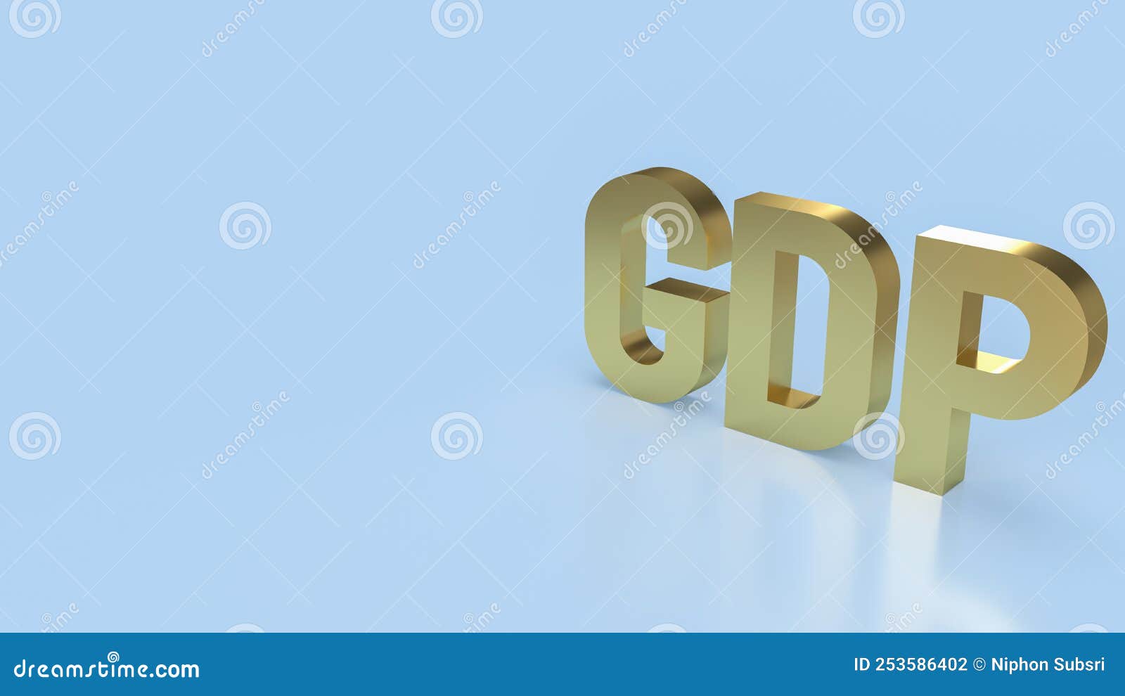Gold Gdp for Business Concept 3d Rendering Stock Illustration ...