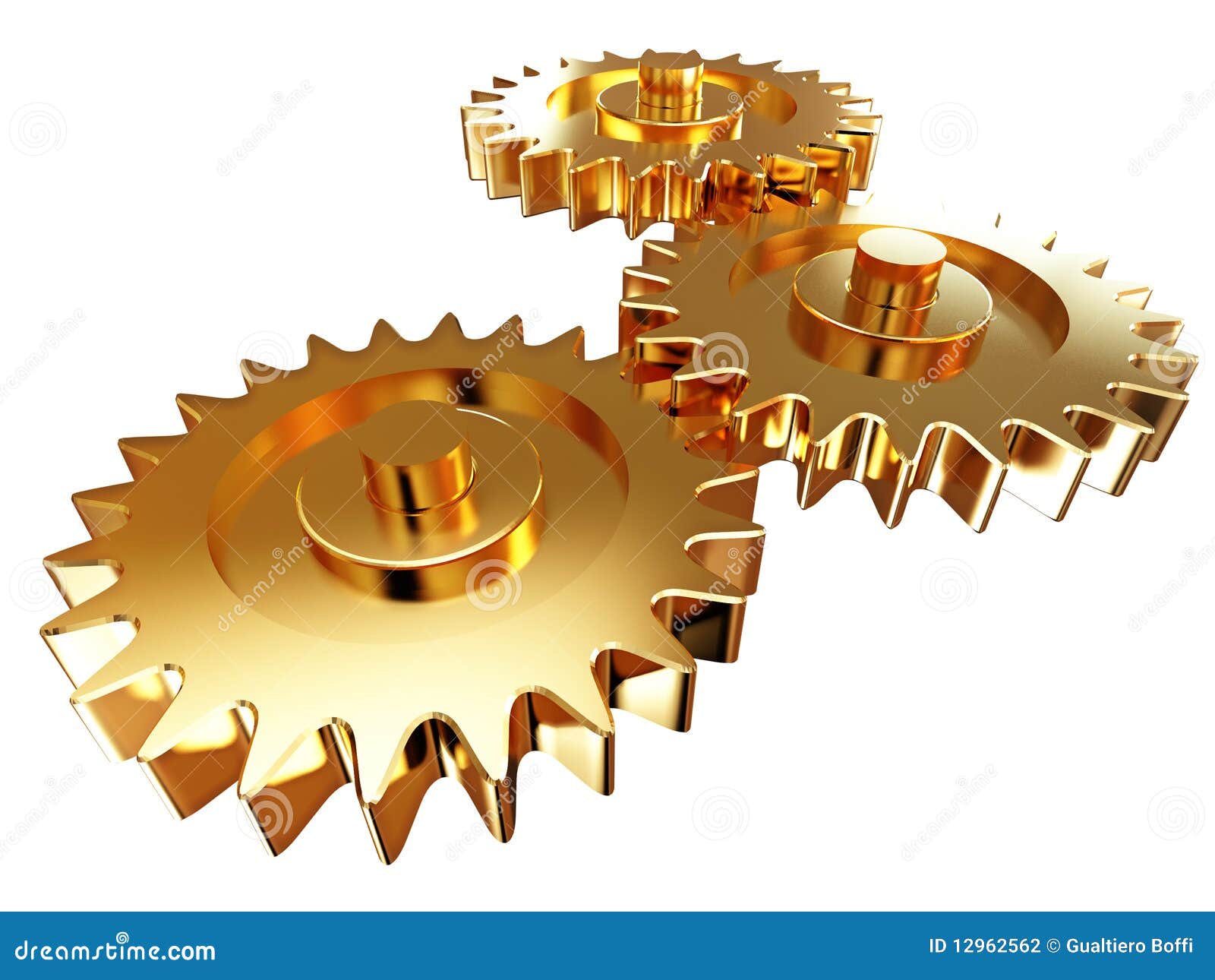 Gold gear stock illustration. Illustration of motor, transmission ...