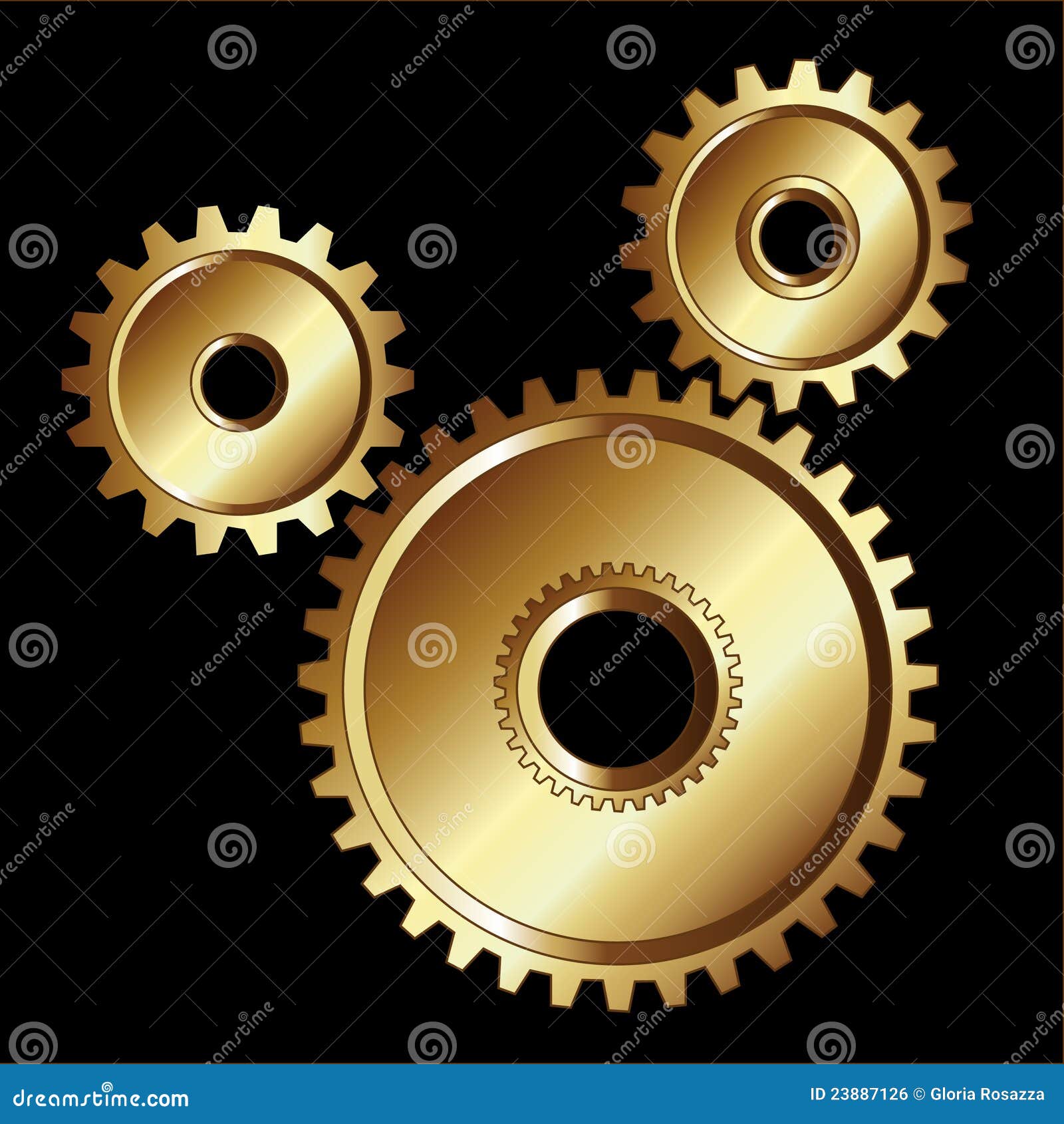 Gold Gears Machinery Tools Stock Illustrations – 21 Gold Gears ...
