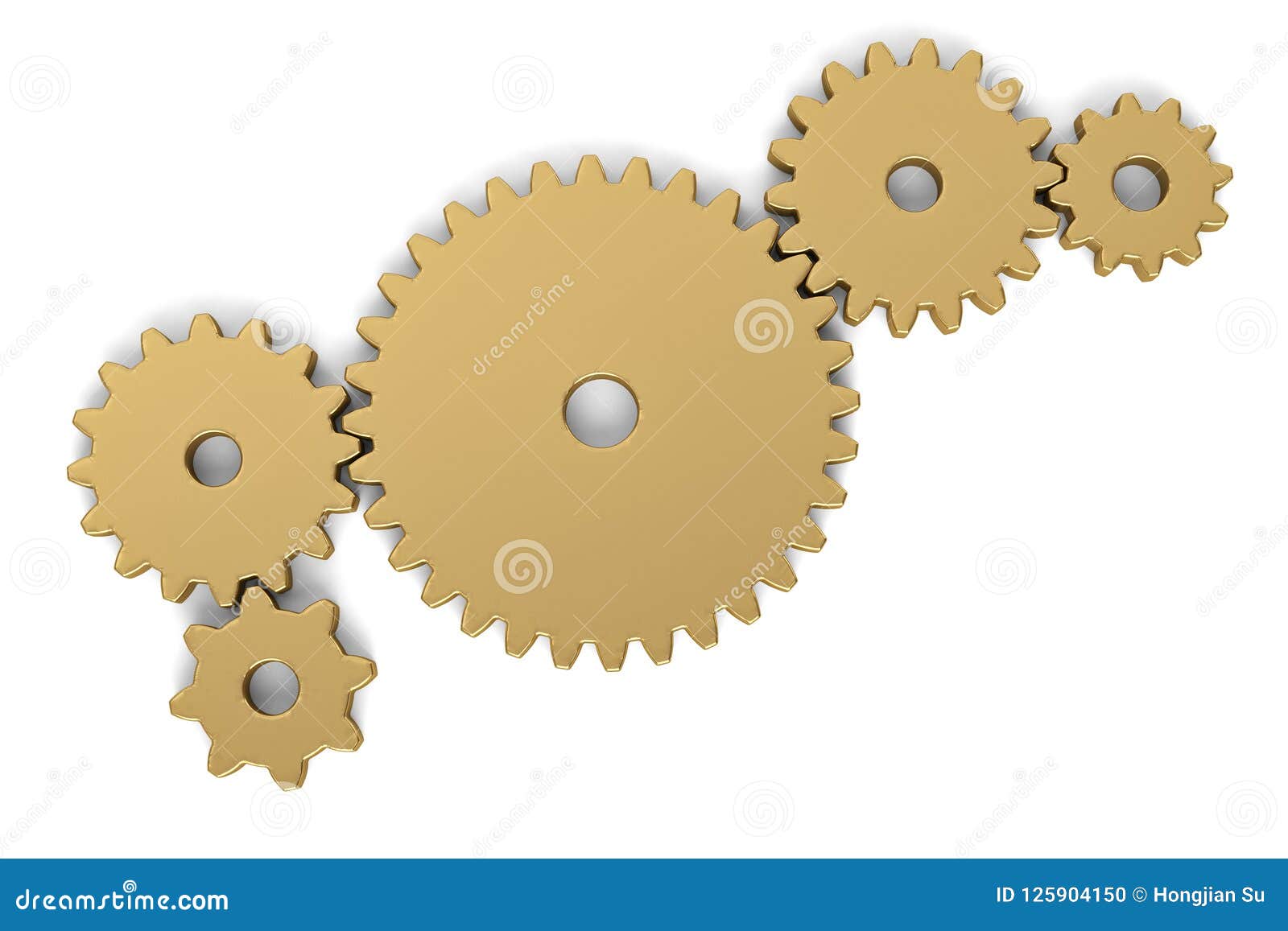 Gold Gears Human Head Lightbulb Grunge Texture Background Royalty-Free ...