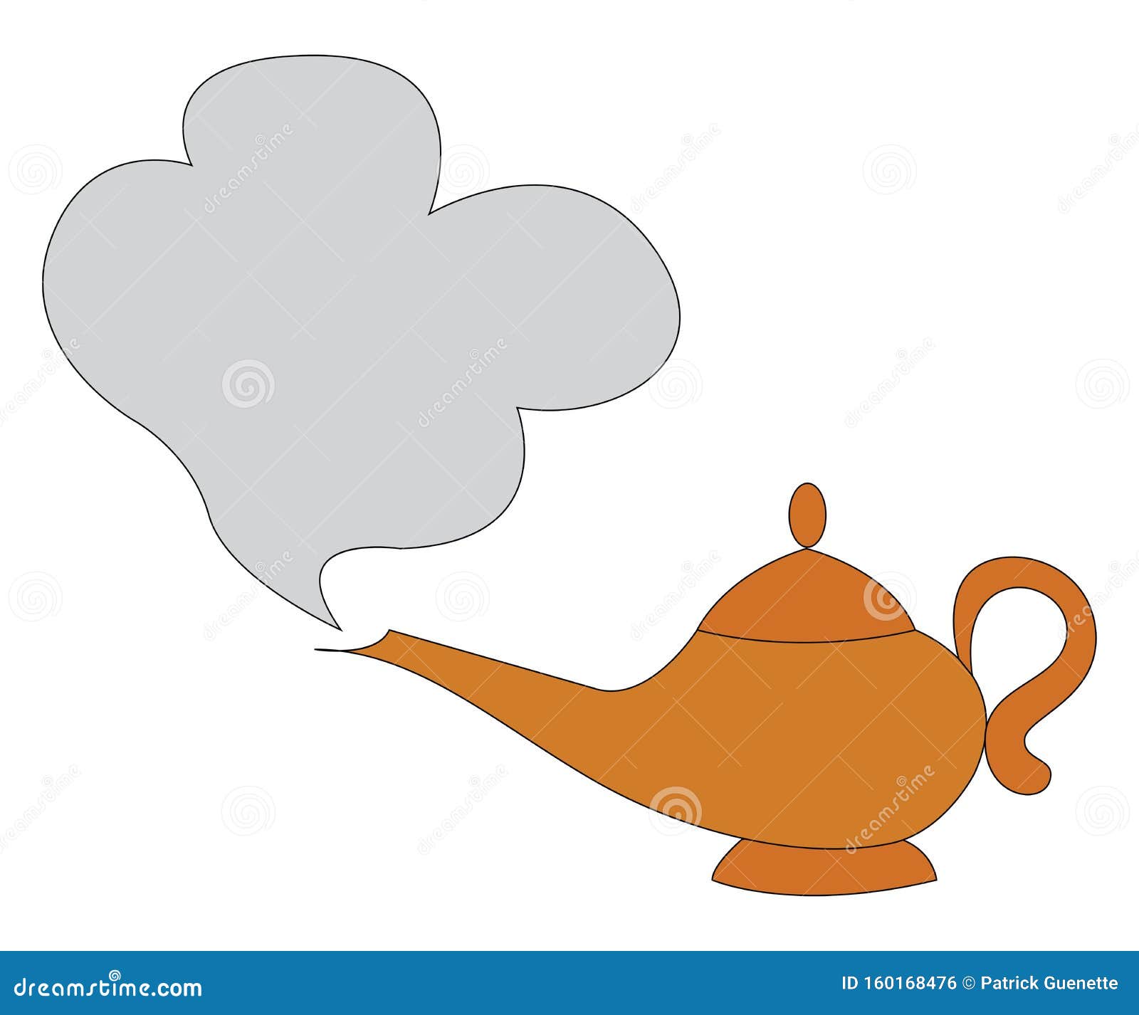 A Genie Lamp, Vector or Color Illustration Stock Vector - Illustration ...