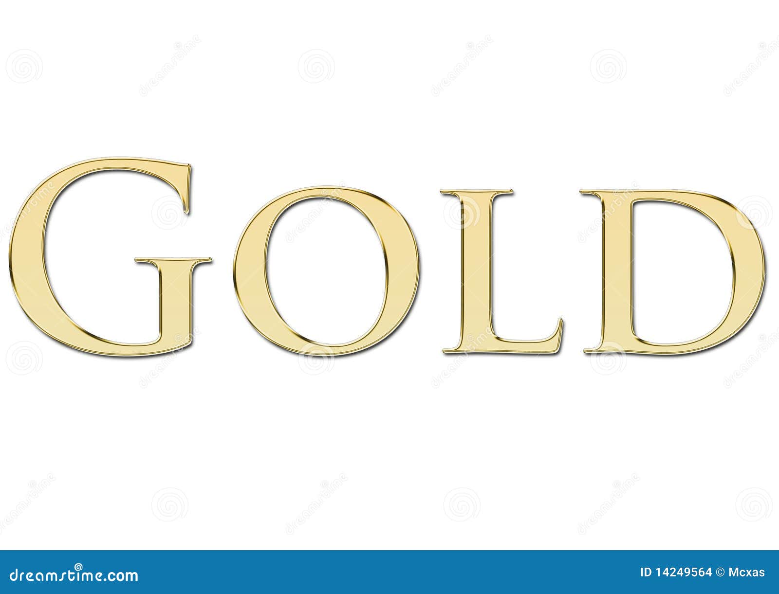 Gold Geschrieben in Goldene Zeichen Stock Abbildung - Illustration von ...