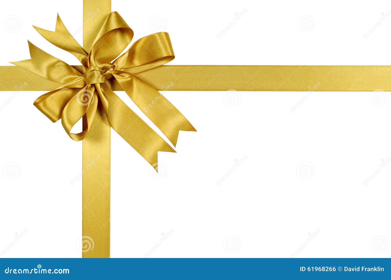 Gold Gift Bow Ribbon Isolated On White Background Stock Photo - Image ...