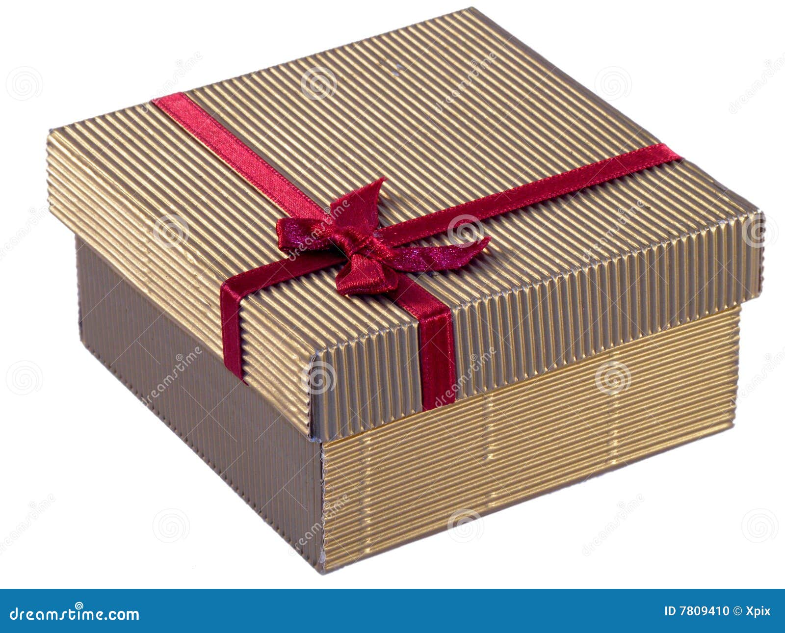 Gold gift box stock photo. Image of gold, anniversary - 7809410