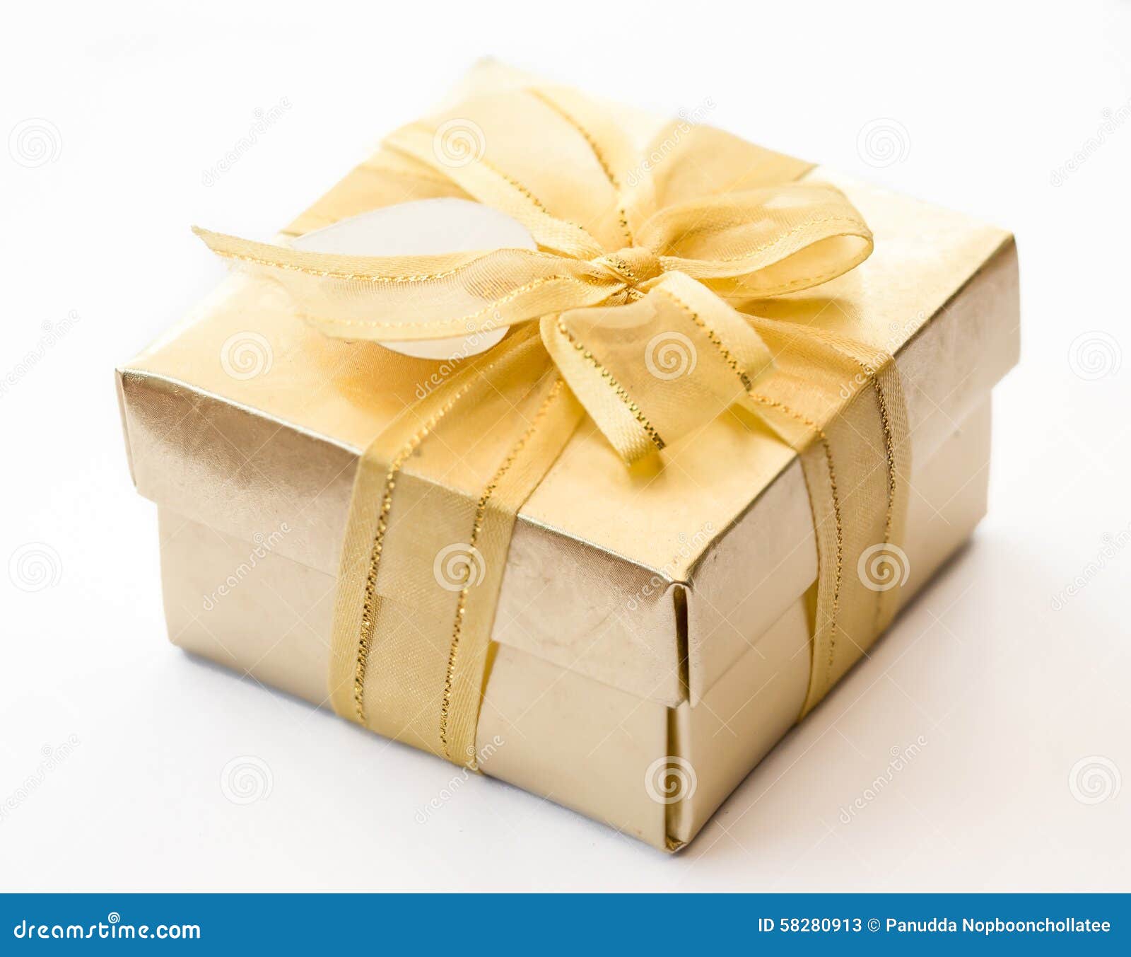 Gold Gift Box stock image. Image of celebrate, christmas - 58280913