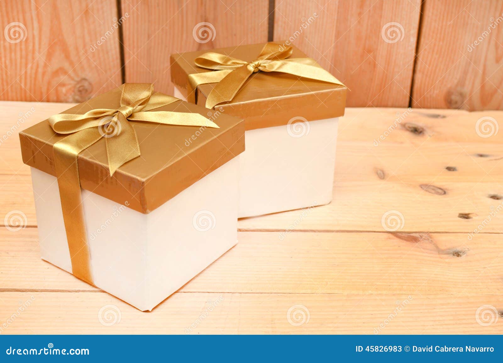 Gold gift boxes stock image. Image of bright, ribbon - 45826983