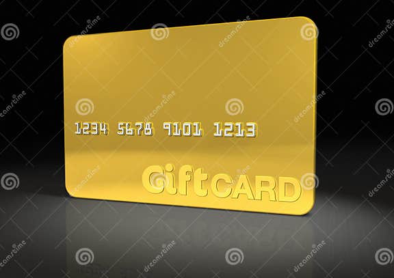 Gold Gift Card stock illustration. Illustration of finance - 8308341