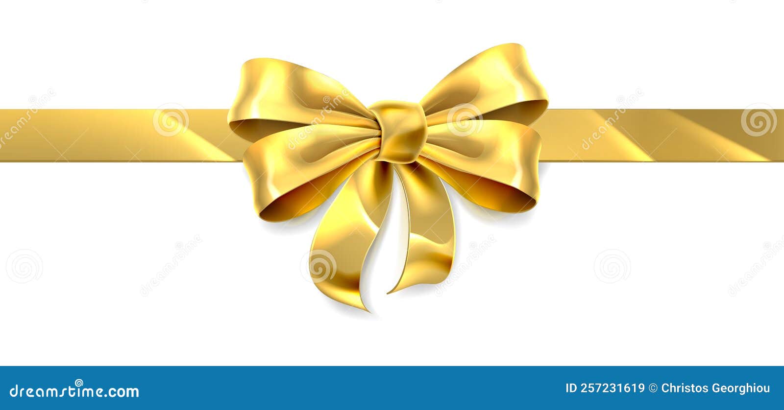 Gold Gift Golden Ribbon Present Bow Stock Vector - Illustration of ...