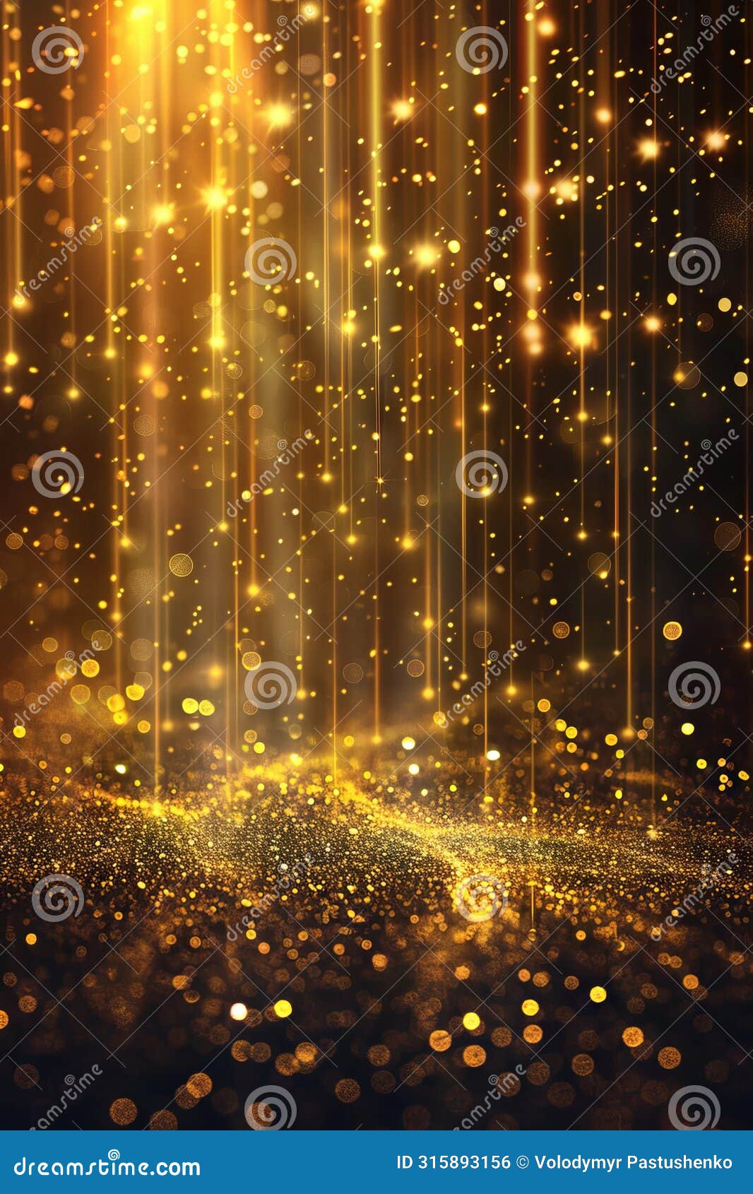 Gold Glitter Background with Light Shining through Stock Photo - Image ...