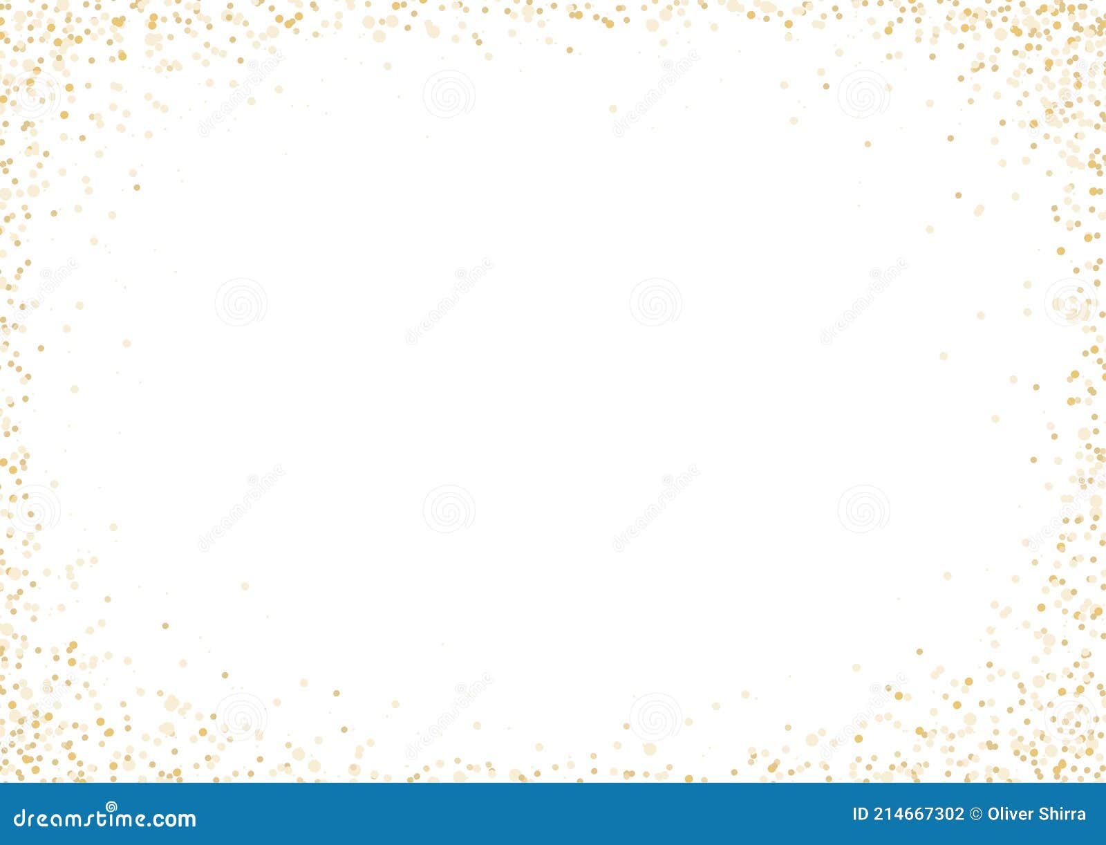 Gold Glitter Confetti Border Celebration Party Background Stock Vector ...