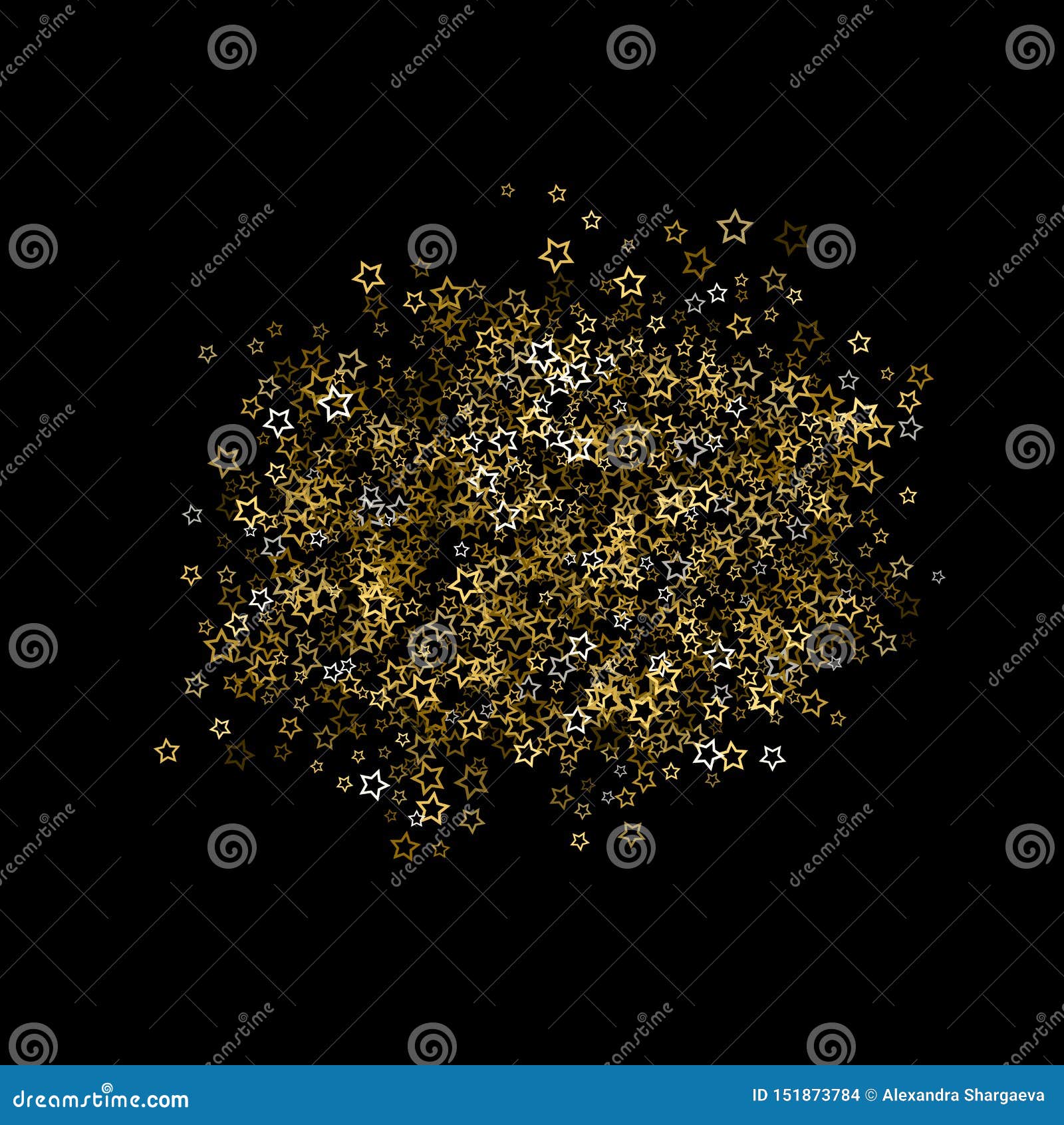 Gold Glitter Confetti Sparkle Stock Vector Illustration Of Beautiful