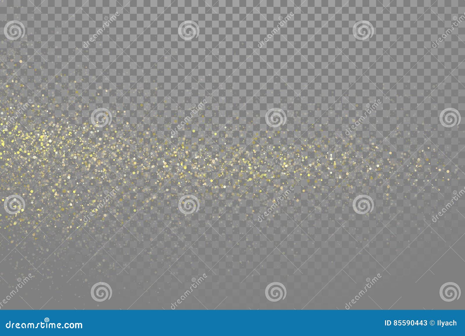 Gold Glitter Dust Trail Vector Transparent Stock Vector - Illustration ...