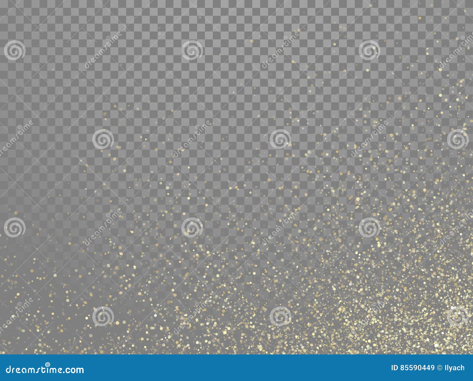 Gold Glitter Dust Trail Vector Transparent Stock Vector - Illustration ...