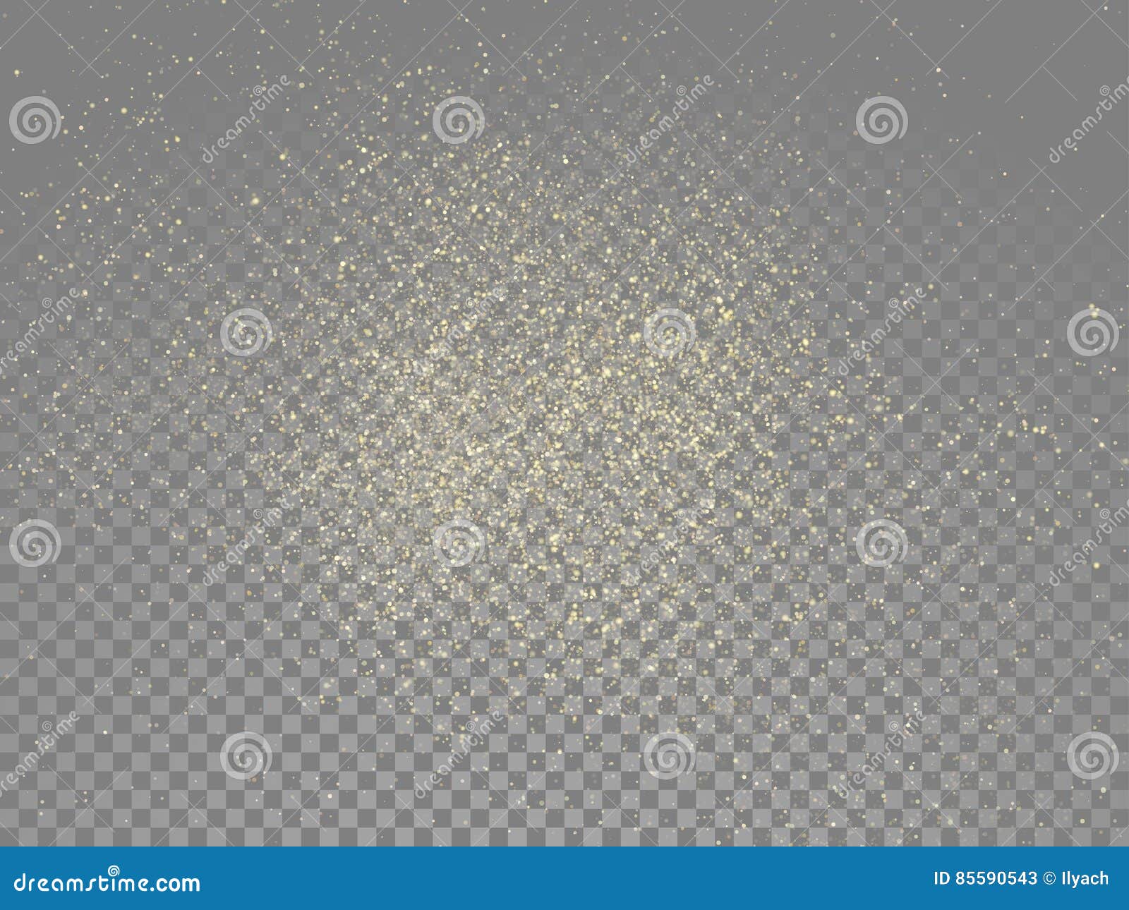 Gold Glitter Dust Trail Vector Transparent Stock Vector - Illustration ...