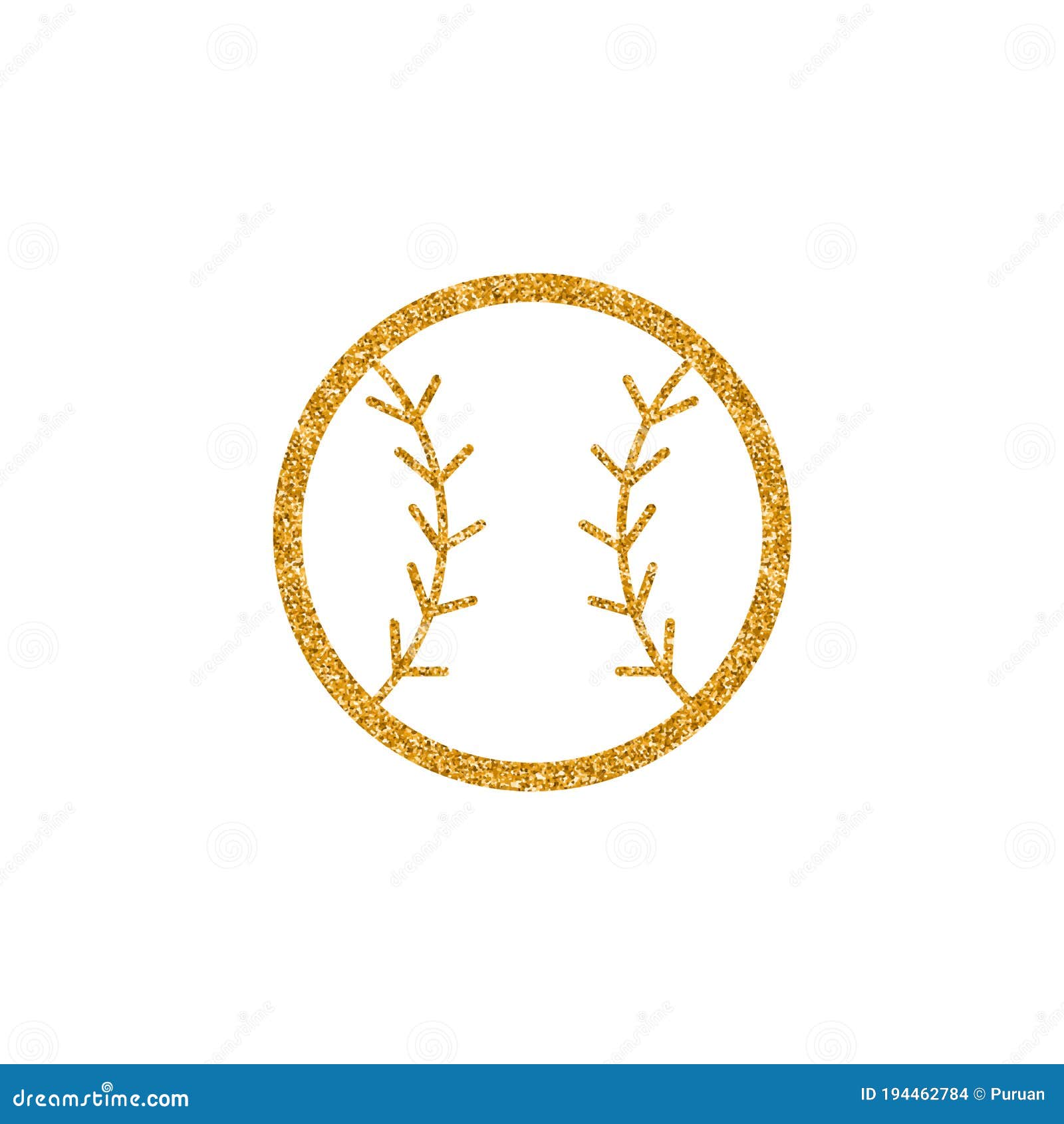 Gold Glitter Icon - Baseball Stock Vector - Illustration of shimmer ...