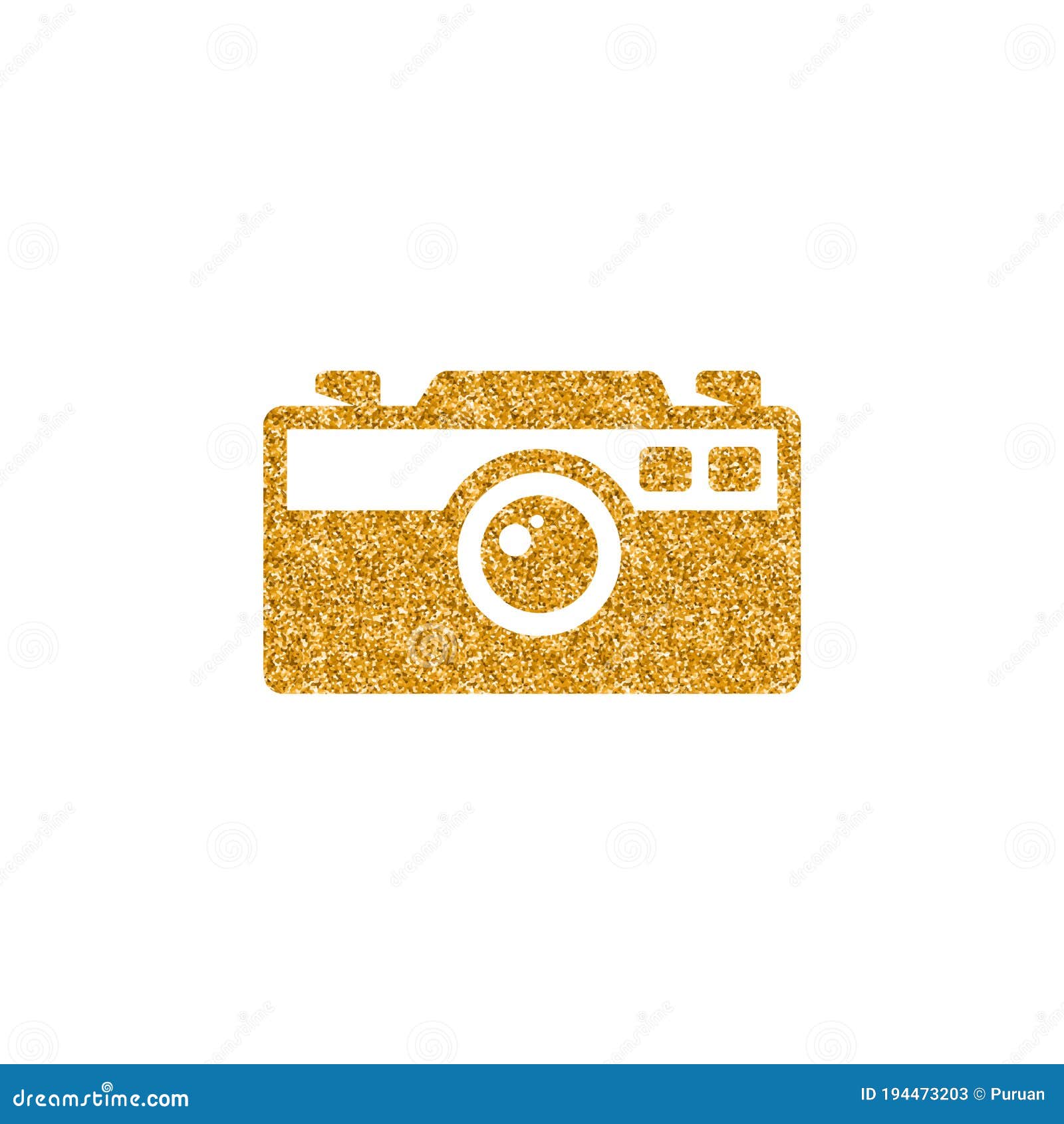 Gold Glitter Icon - Camera stock vector. Illustration of professional ...