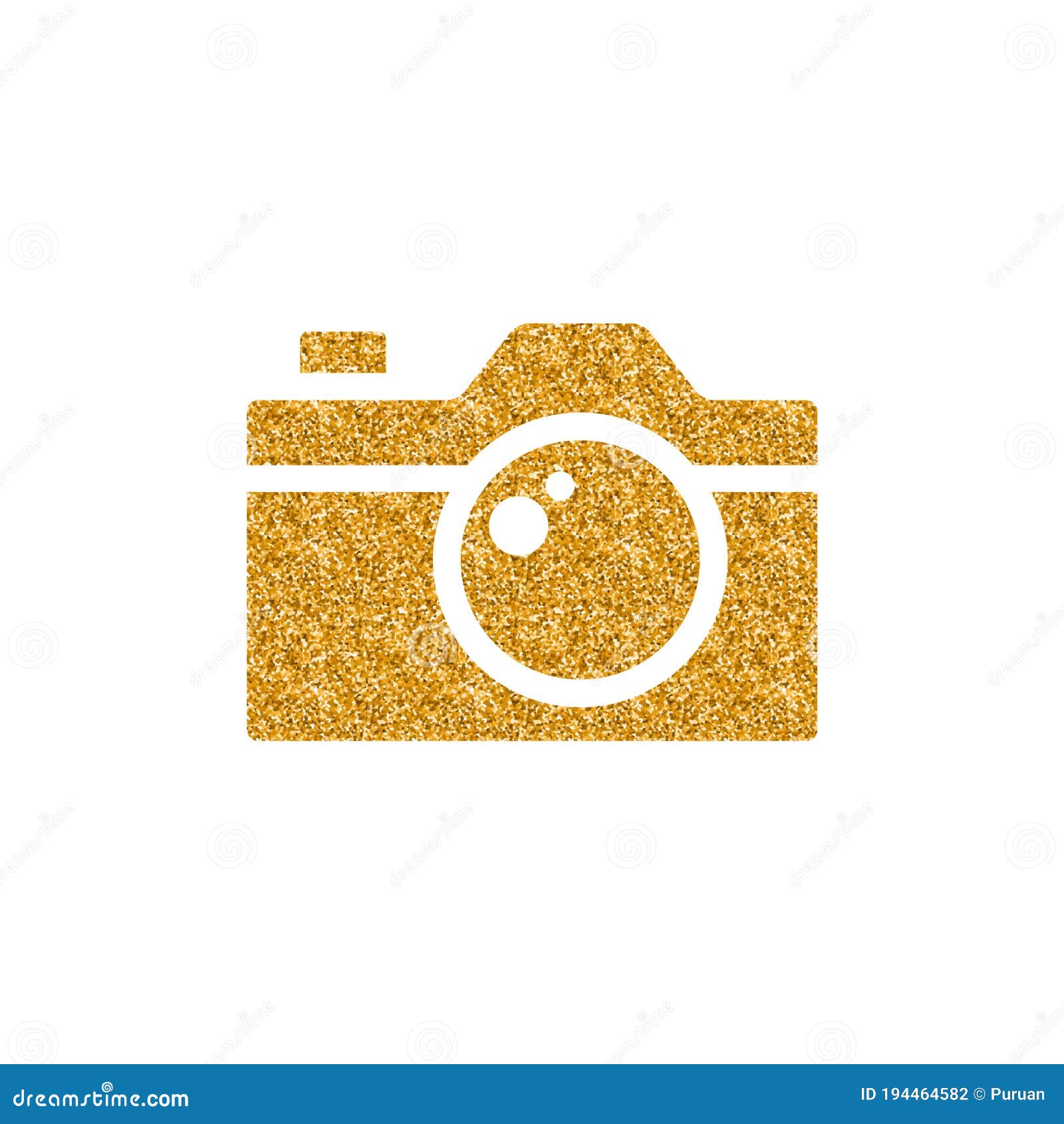 Gold Glitter Icon - Camera stock vector. Illustration of design - 194464582