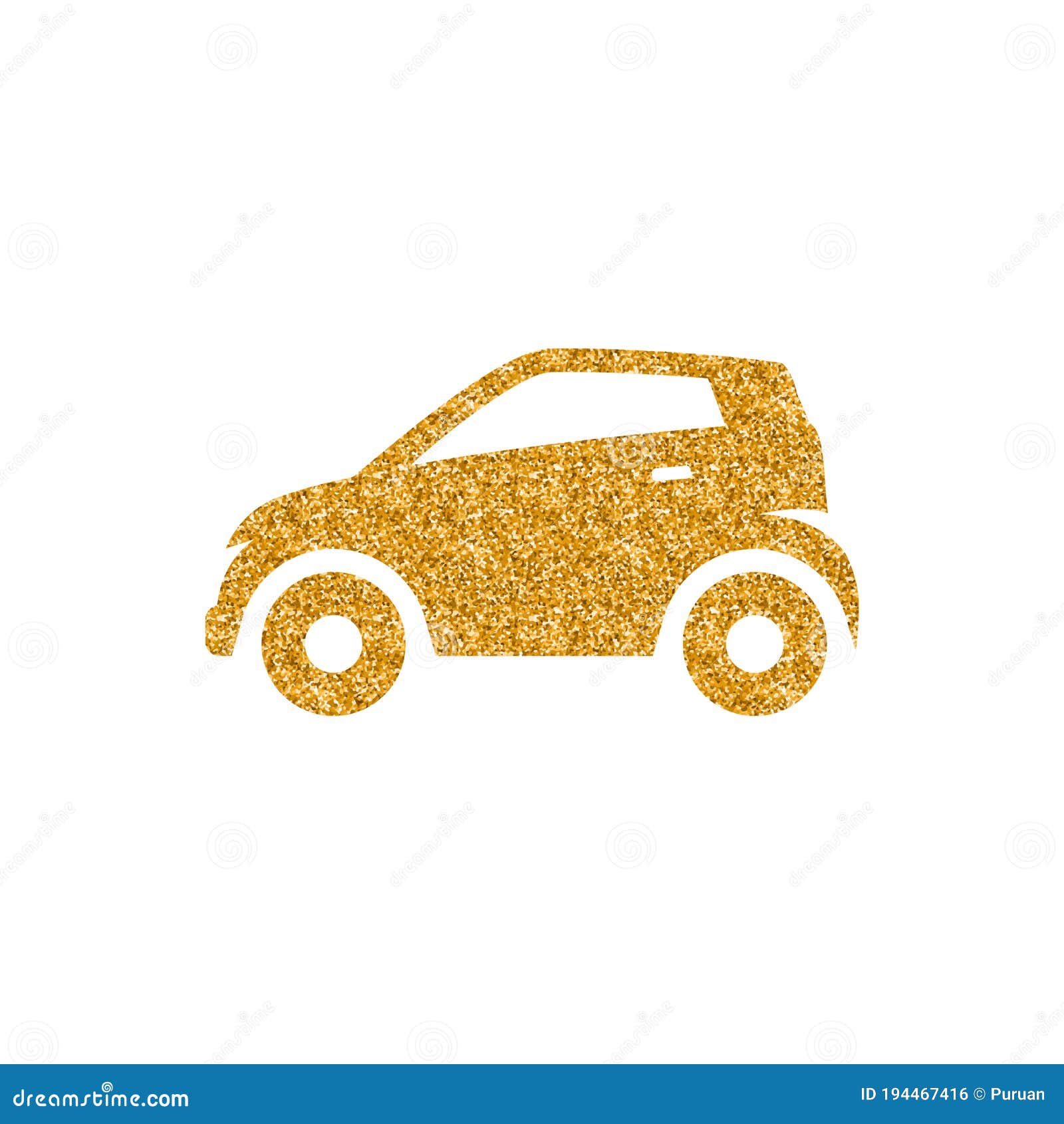 Gold Glitter Icon - Car stock vector. Illustration of power - 194467416