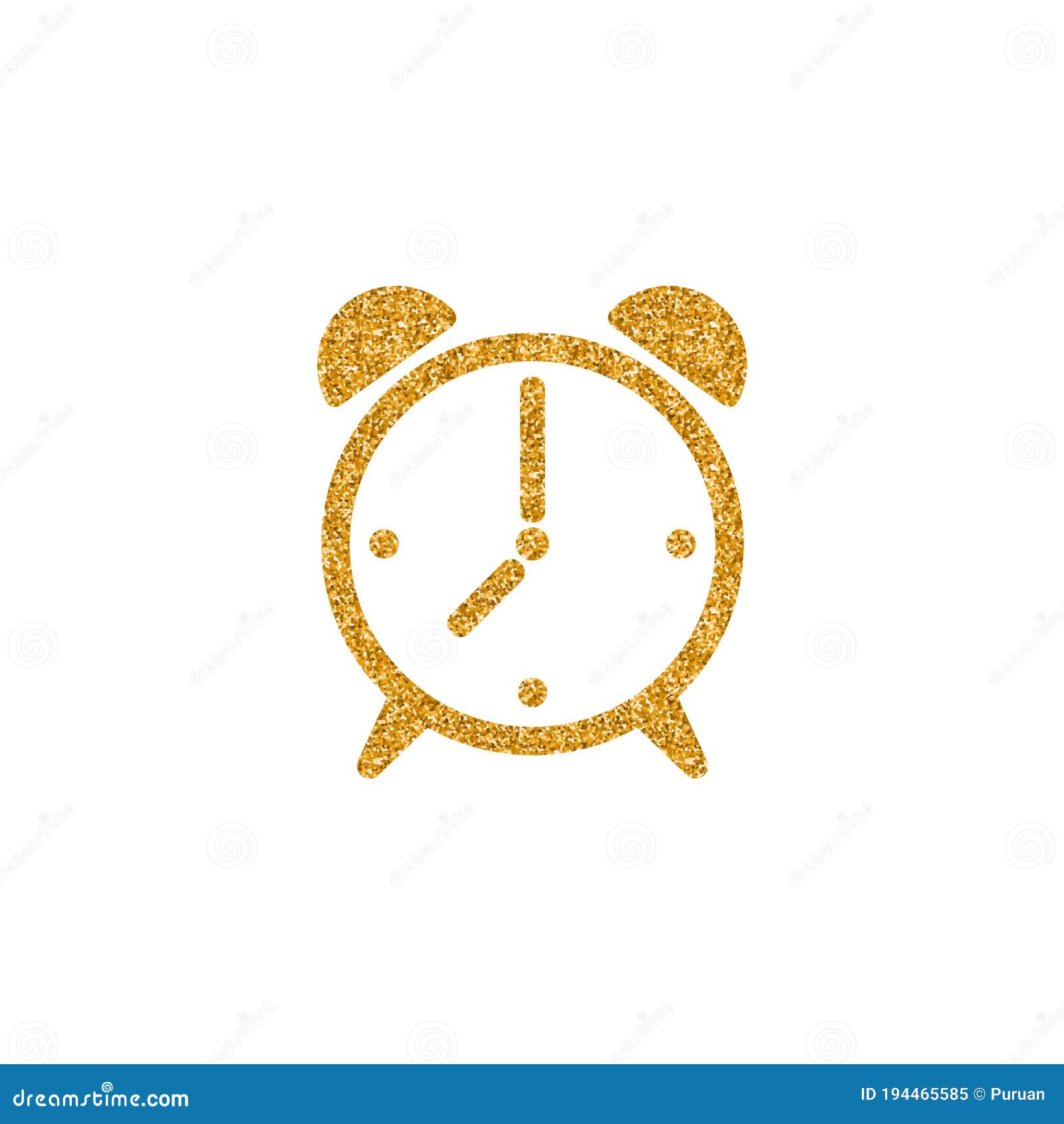 Gold Glitter Icon - Clock stock vector. Illustration of hour - 194465585