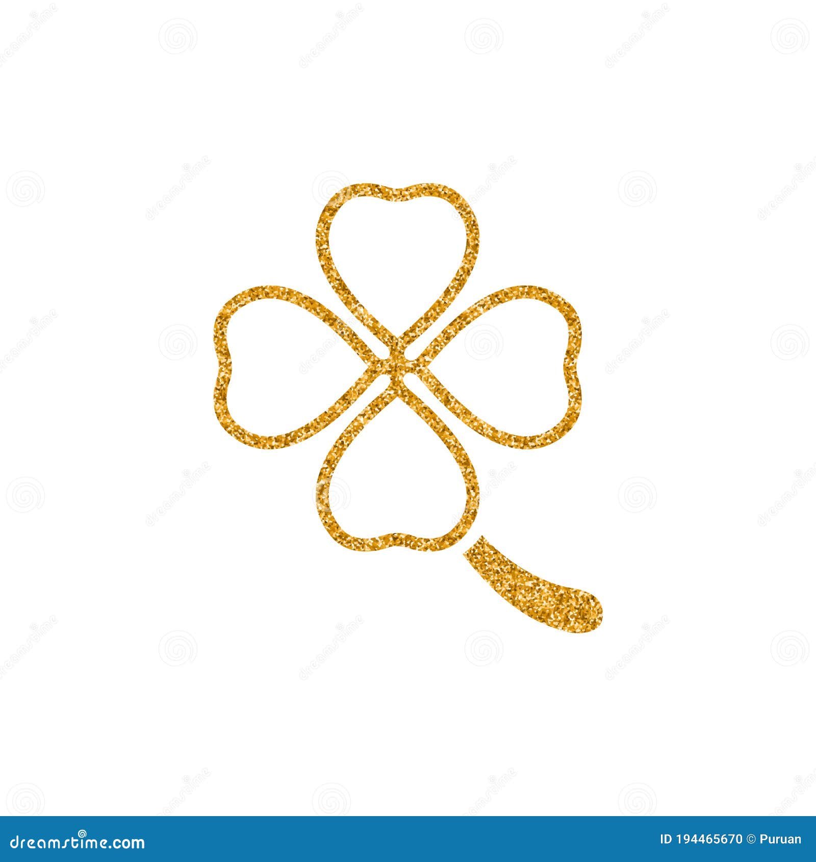 Gold Glitter Icon - clover stock vector. Illustration of particle ...