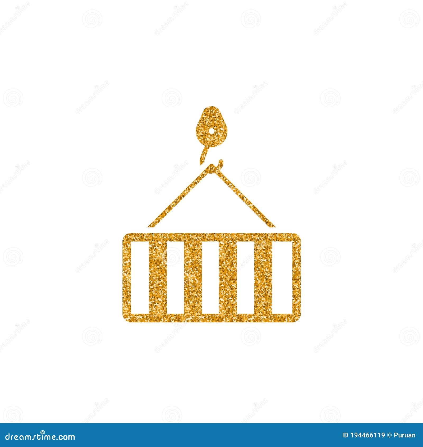 Gold Glitter Icon - Container Stock Vector - Illustration of import ...