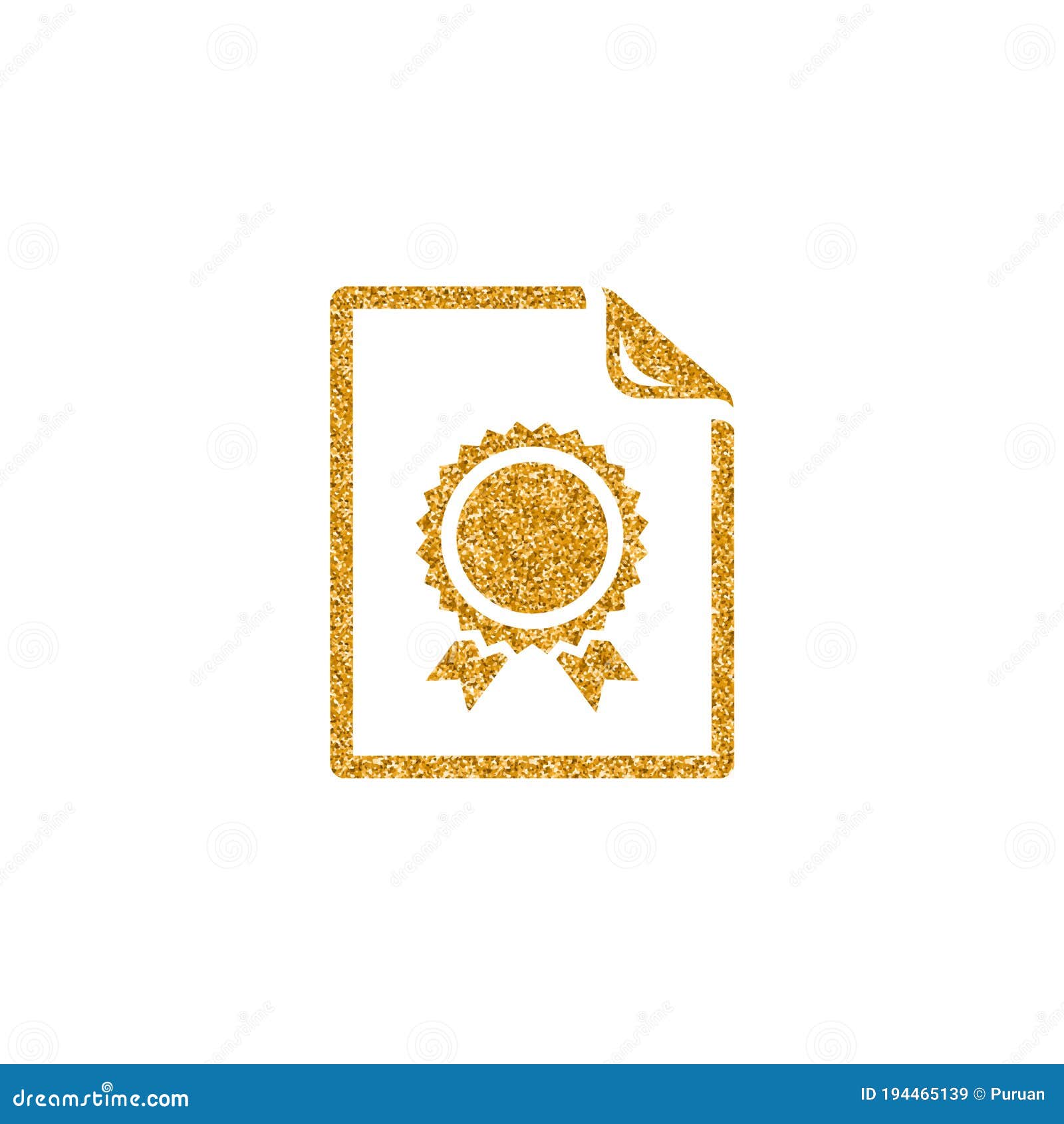 Gold Glitter Icon - Contract Document Stock Vector - Illustration of ...