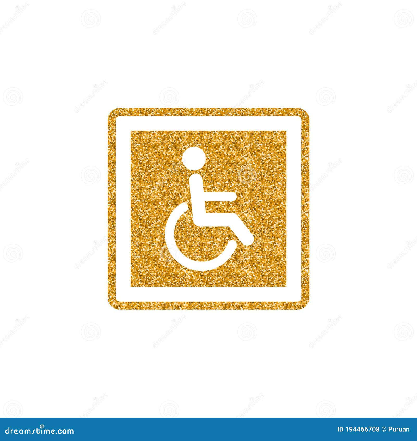 Gold Glitter Icon - Disabled Access Stock Vector - Illustration of ...