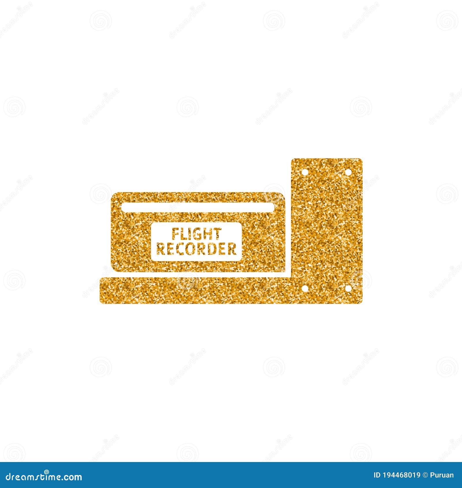 Gold Glitter Icon - Flight Recorder Stock Vector - Illustration of ...