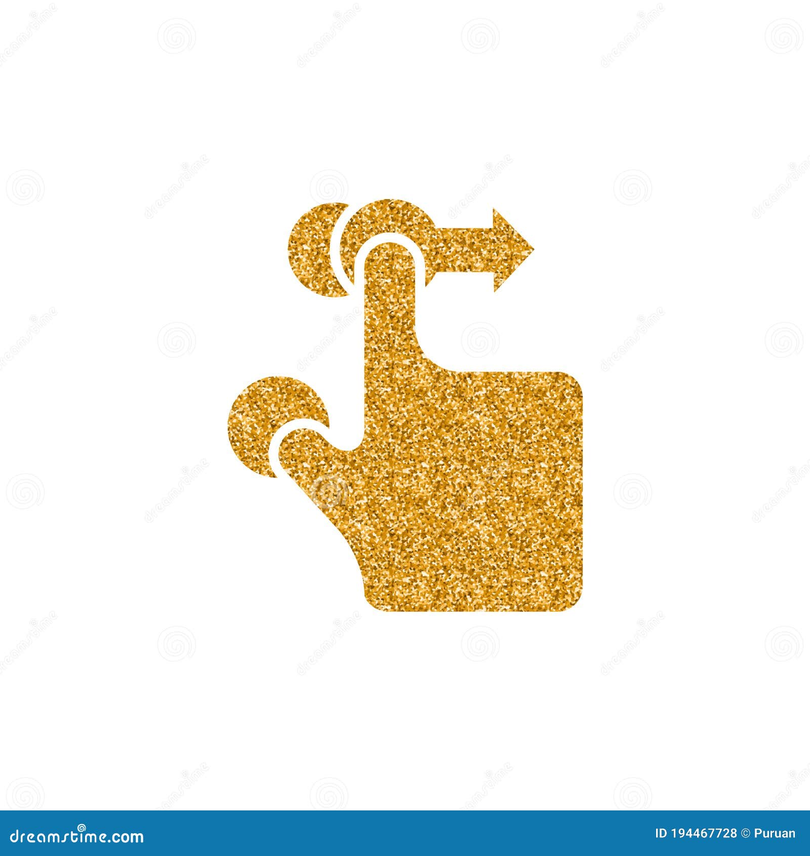 Gold Glitter Icon - Gesture Stock Vector - Illustration of pictogram ...