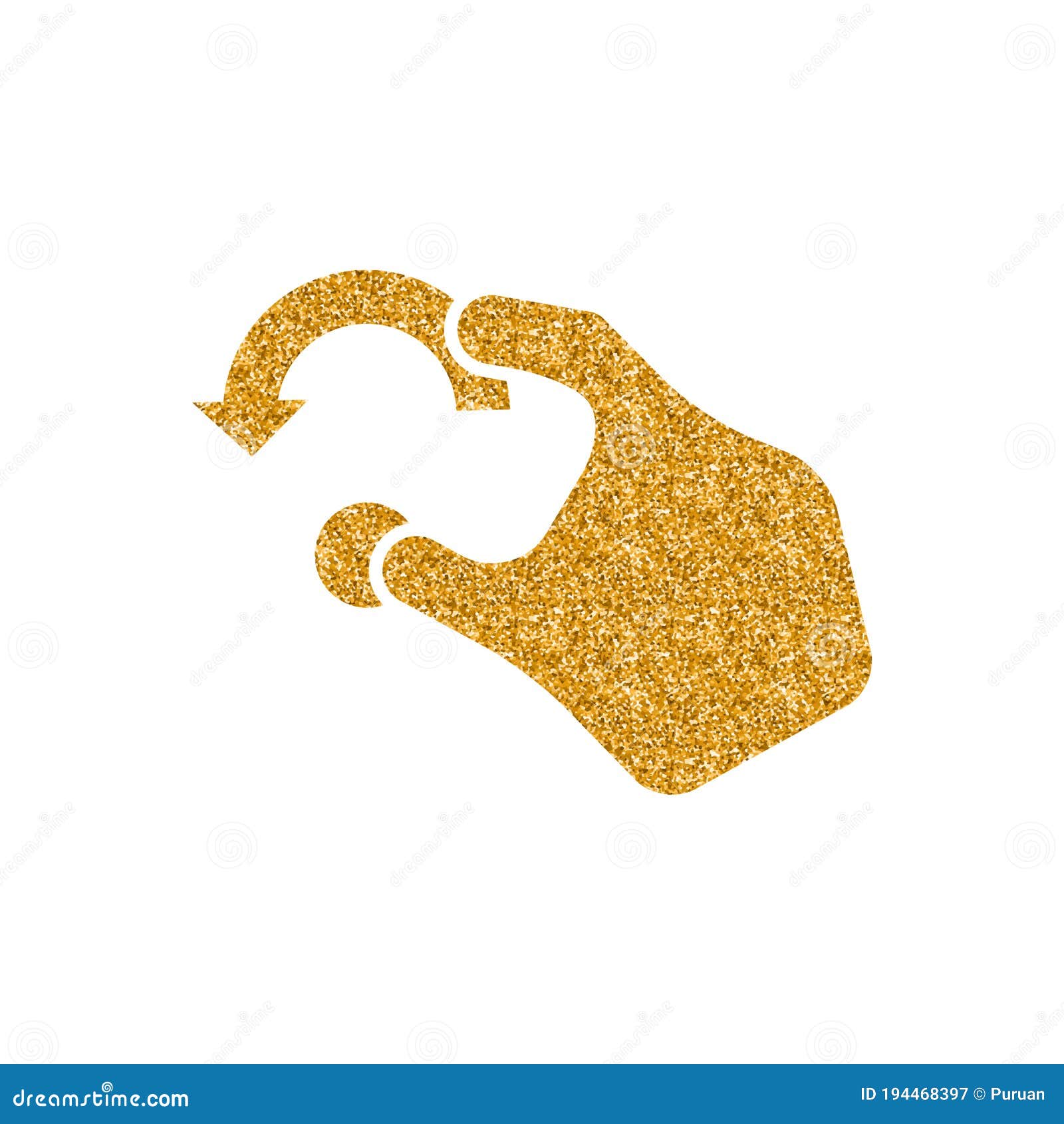 Gold Glitter Icon - Gesture Stock Vector - Illustration of finger ...