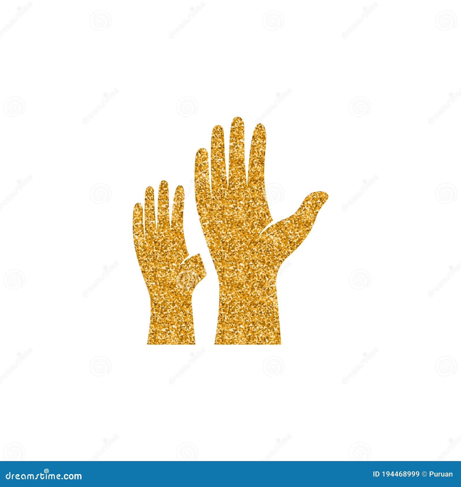 Gold Glitter Icon - Hands stock vector. Illustration of concept - 194468999