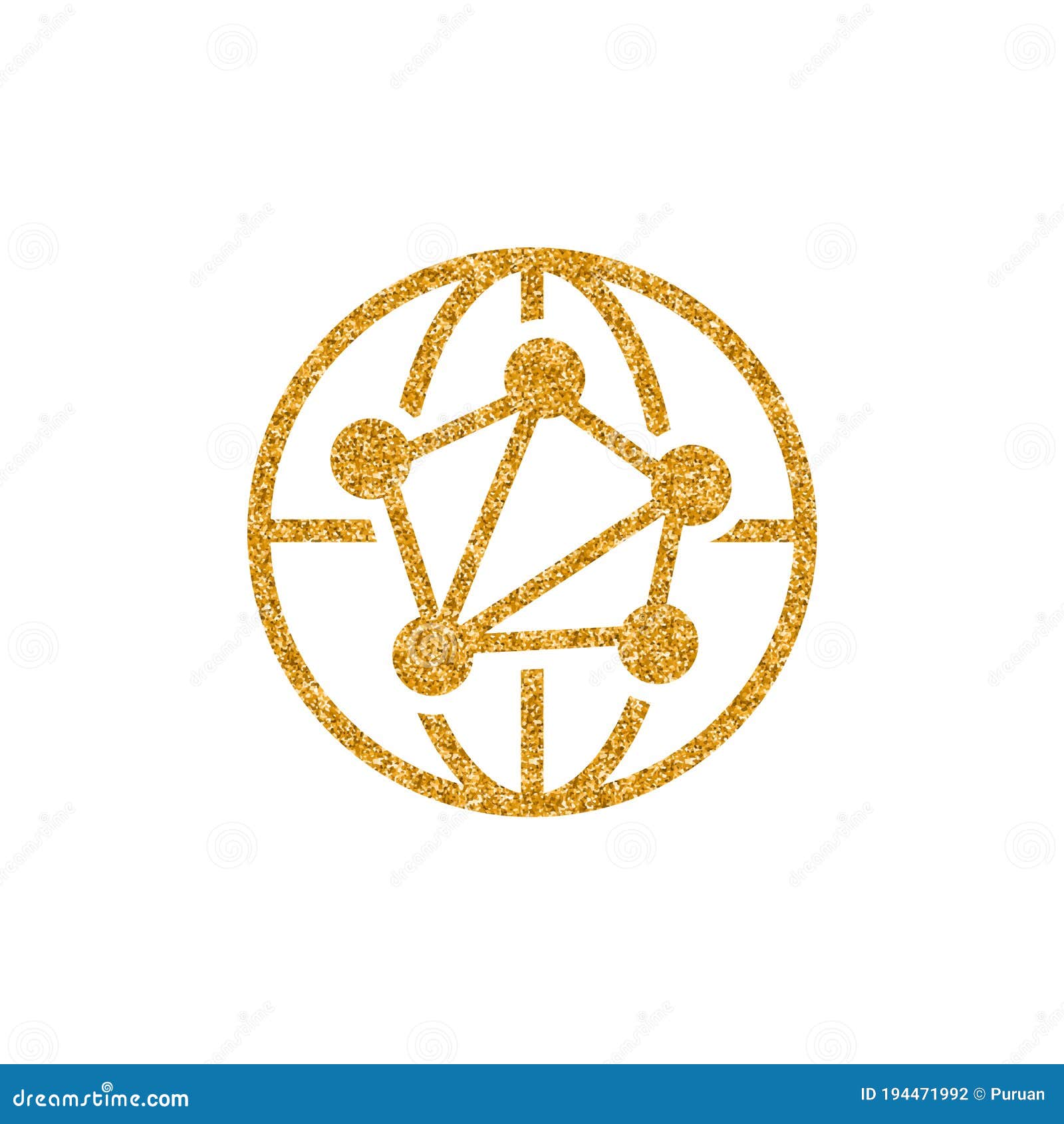 Gold Glitter Icon - Network Stock Vector - Illustration of pictogram ...