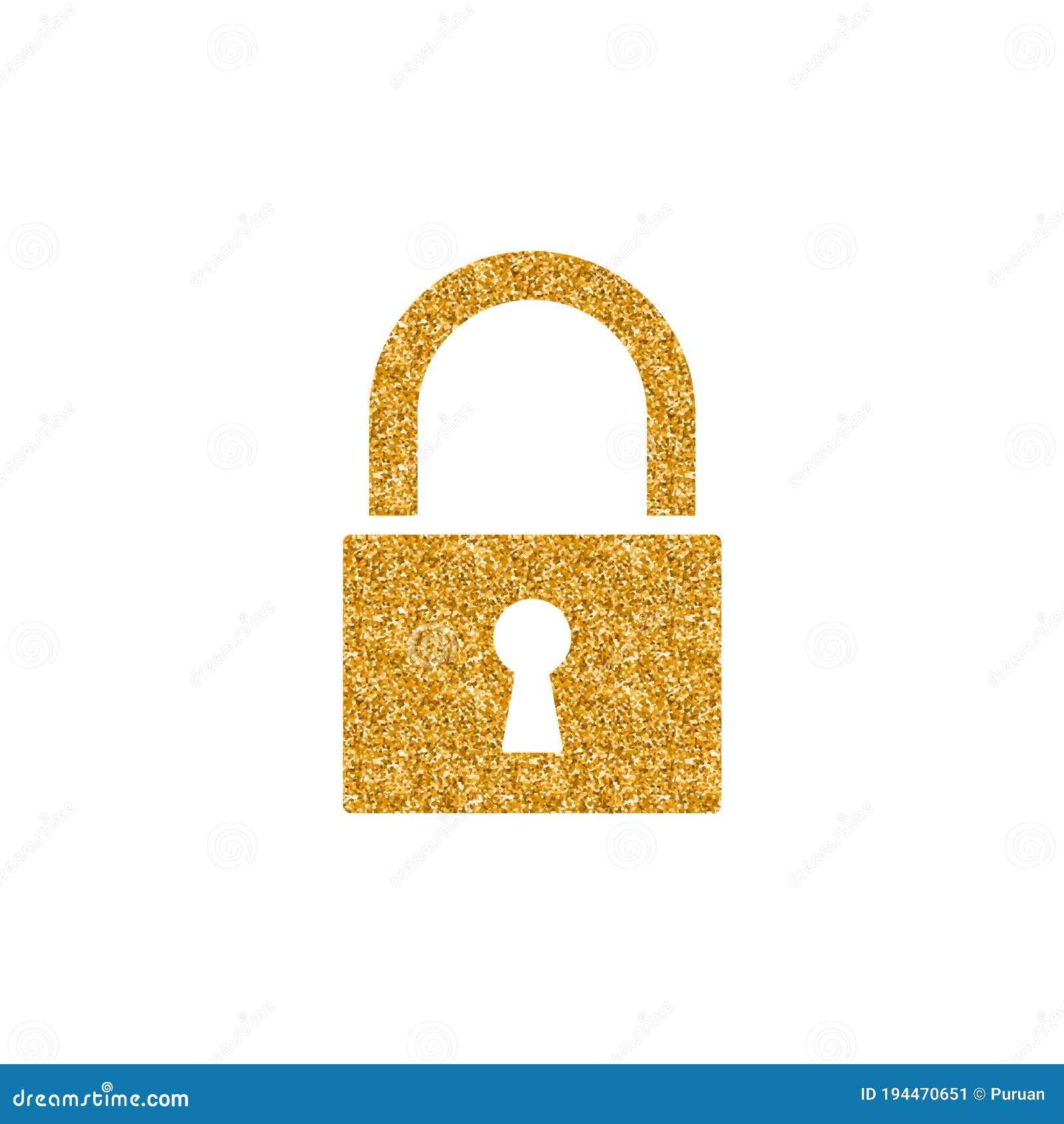 Gold Glitter Icon - Padlock Stock Vector - Illustration of internet ...