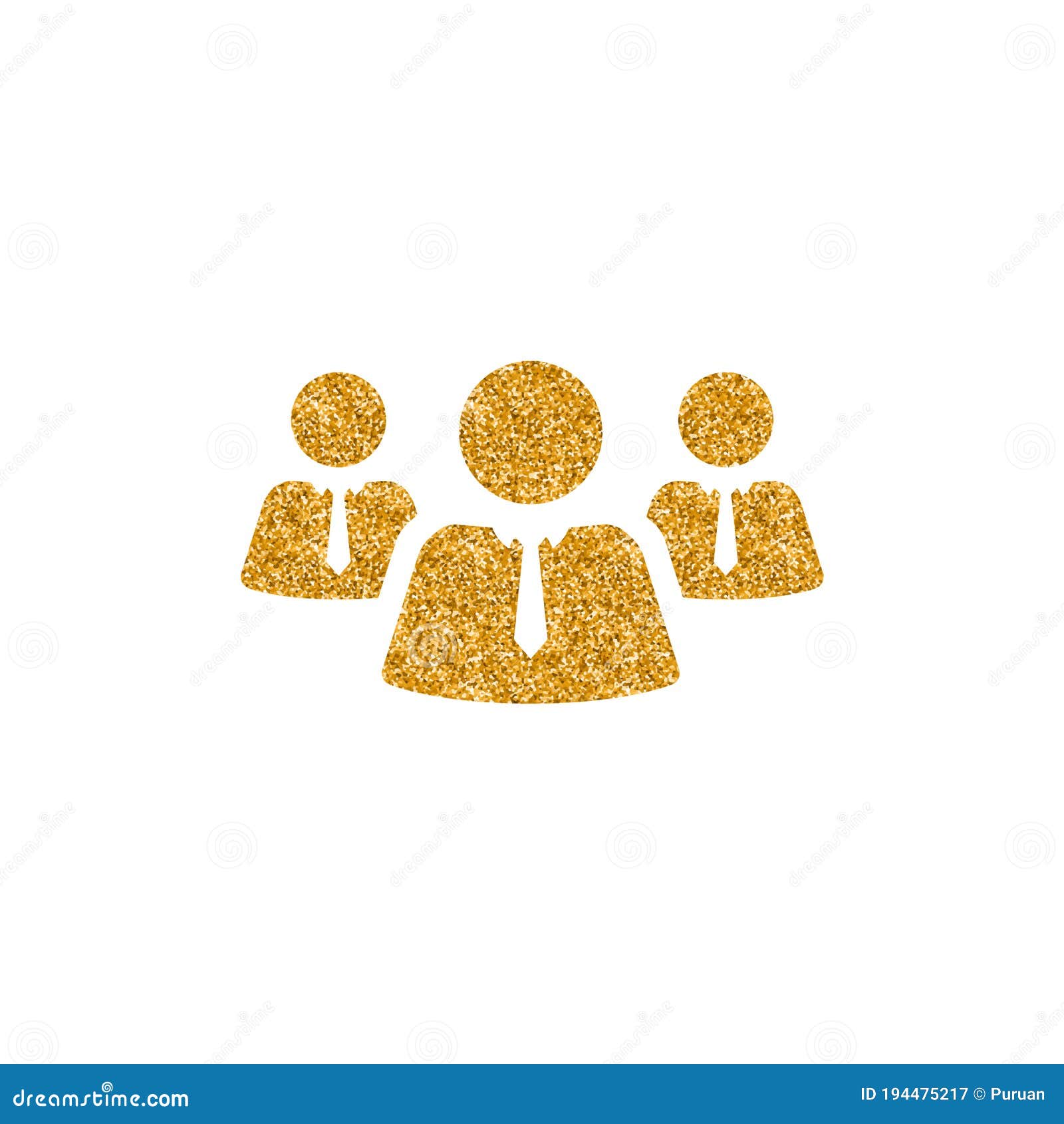 Gold Glitter Icon - Teamwork Stock Vector - Illustration of shimmer ...