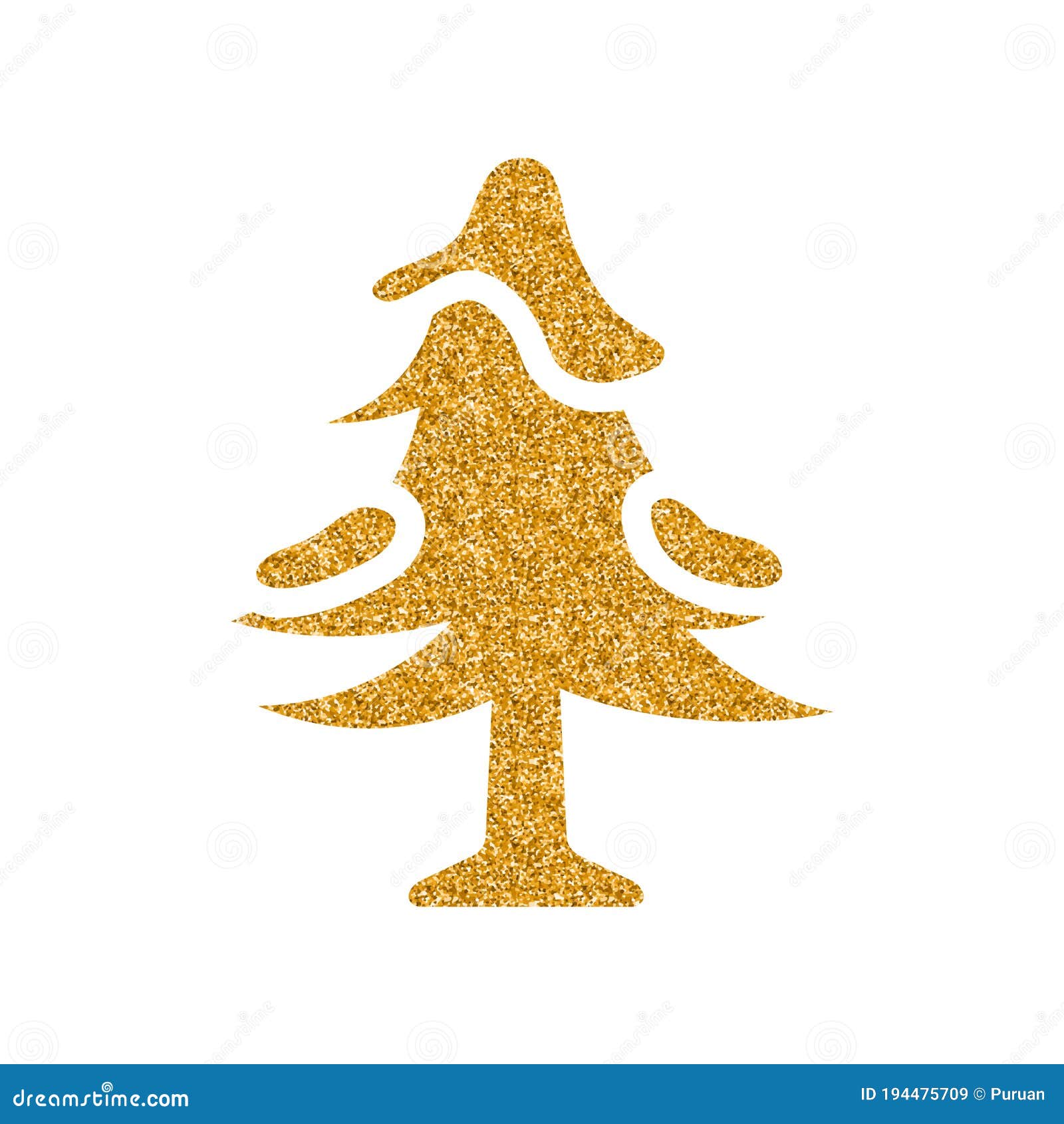 Gold Glitter Icon - Tree stock vector. Illustration of botany - 194475709